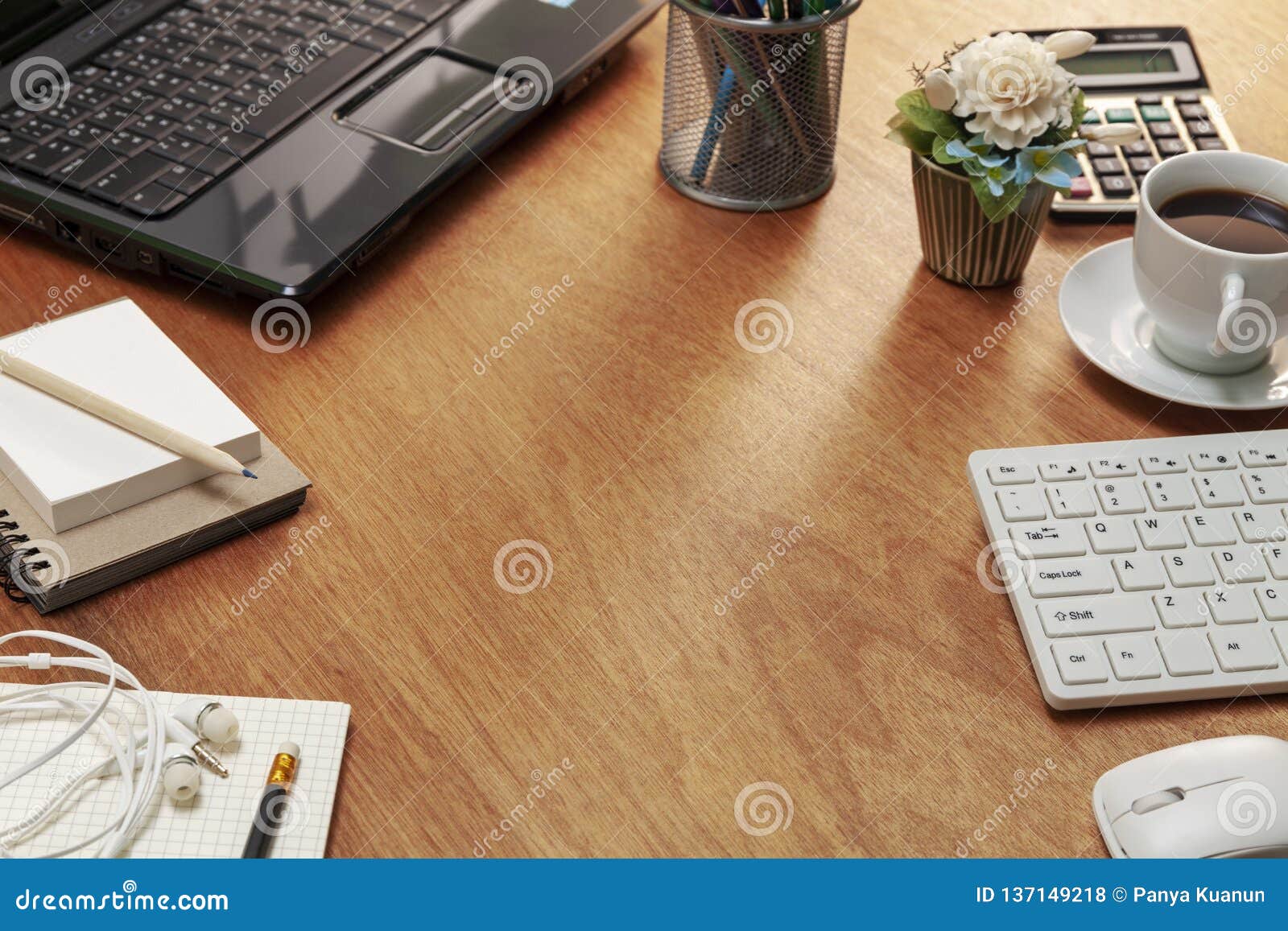 Office Desk Table of Business Workplace and Business Objects Stock ...