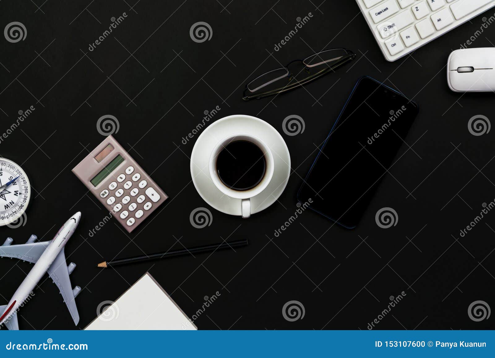 Office Desk Table of Business Workplace and Business Objects Stock ...