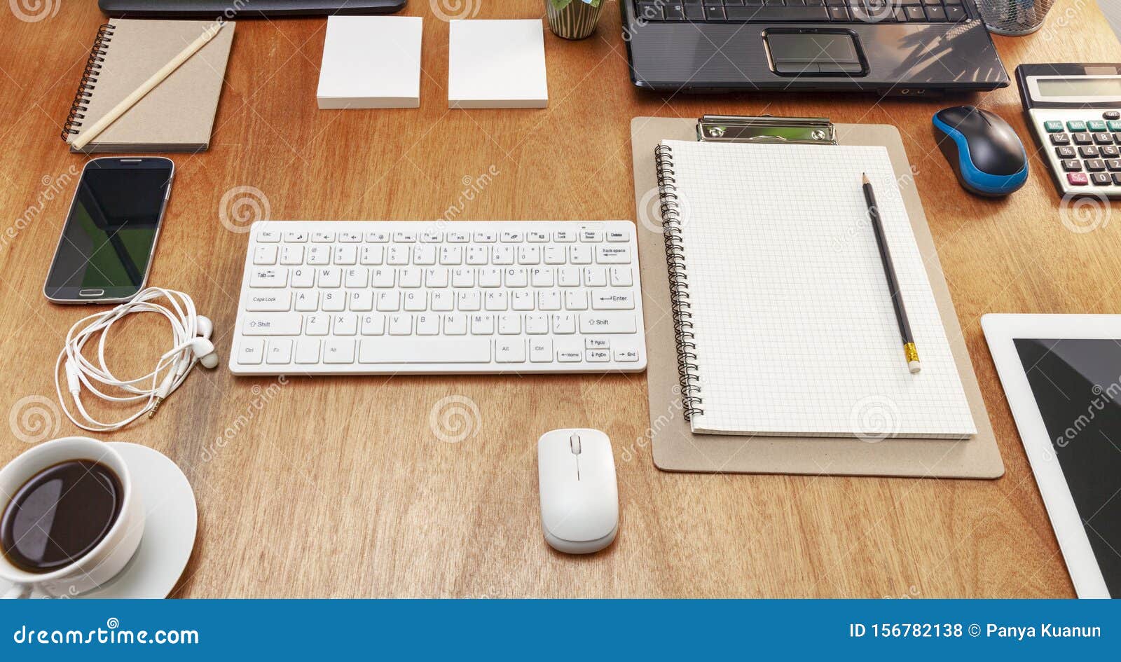 Office Desk Table of Business Workplace and Business Objects Stock ...