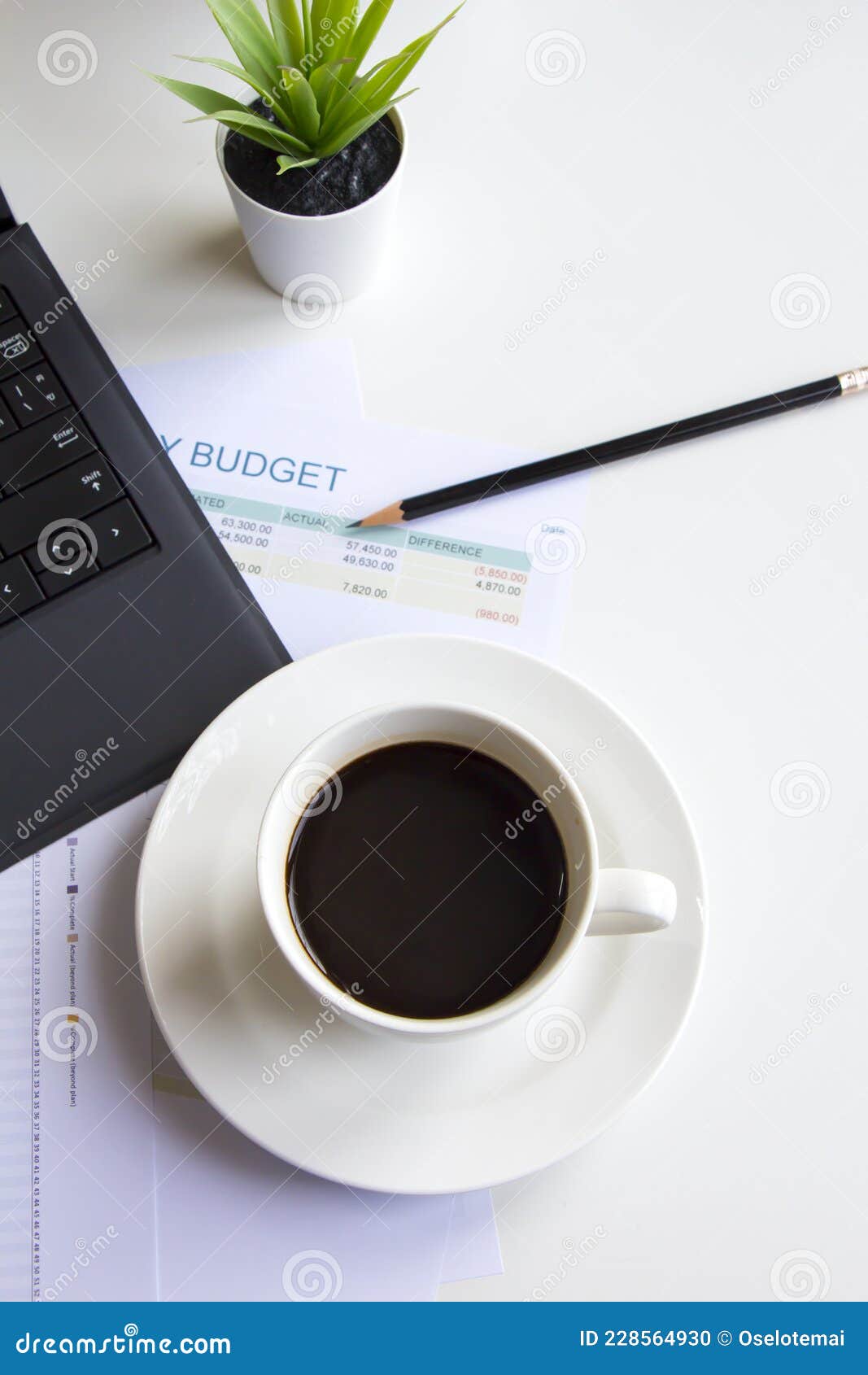 Picture of Coffee on the Desk on a Working Day Stock Photo - Image of ...