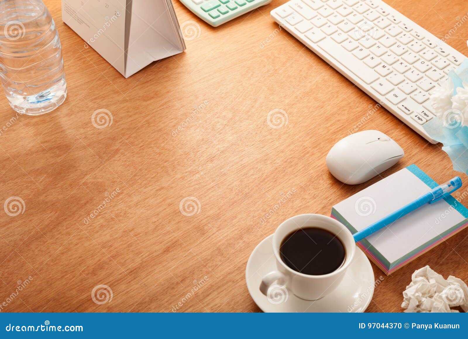 Office Desk Wood Table of Business Workplace and Business Object Stock ...