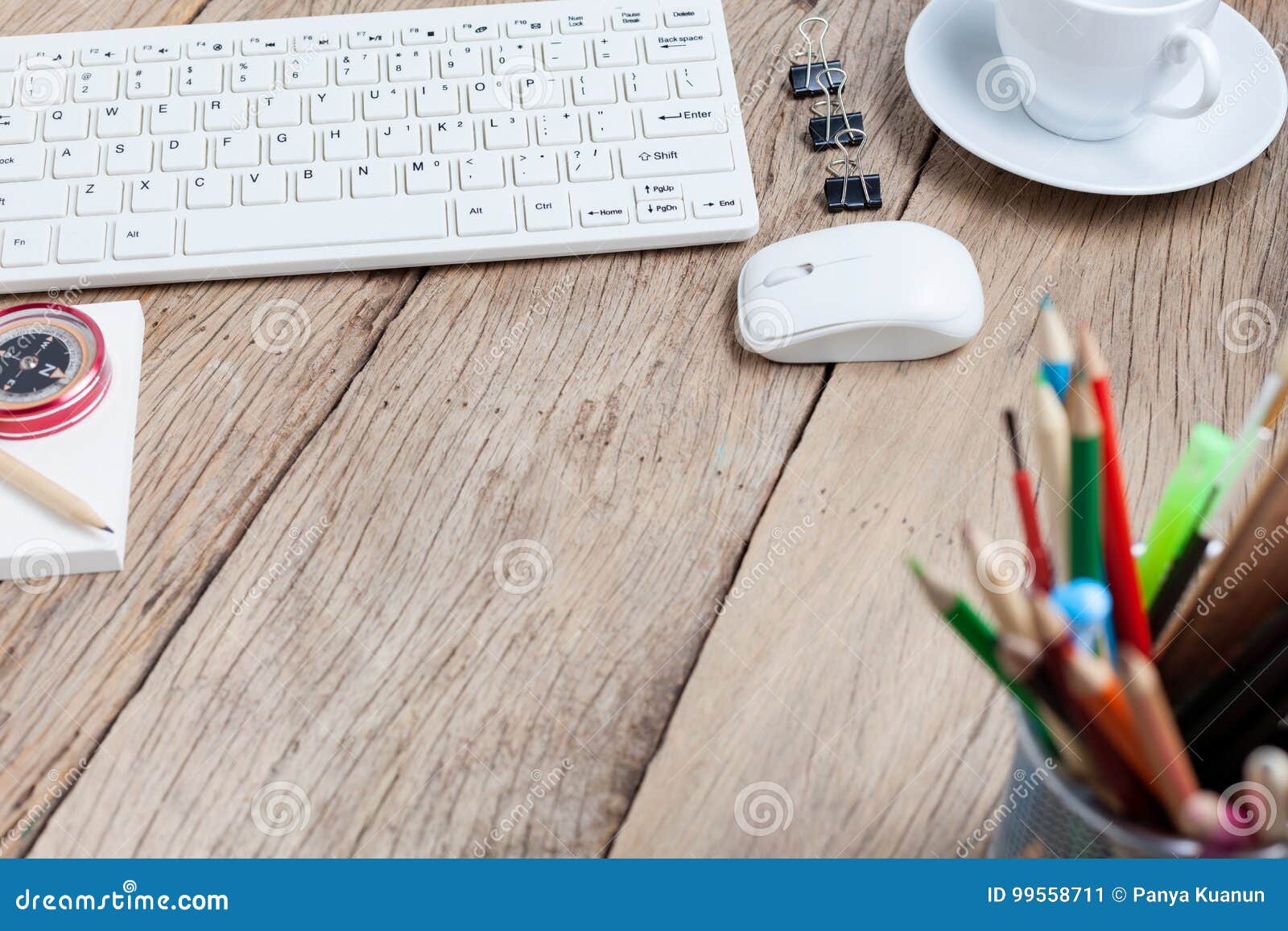 Office Desk Wood Table of Business Workplace and Business Object Stock ...