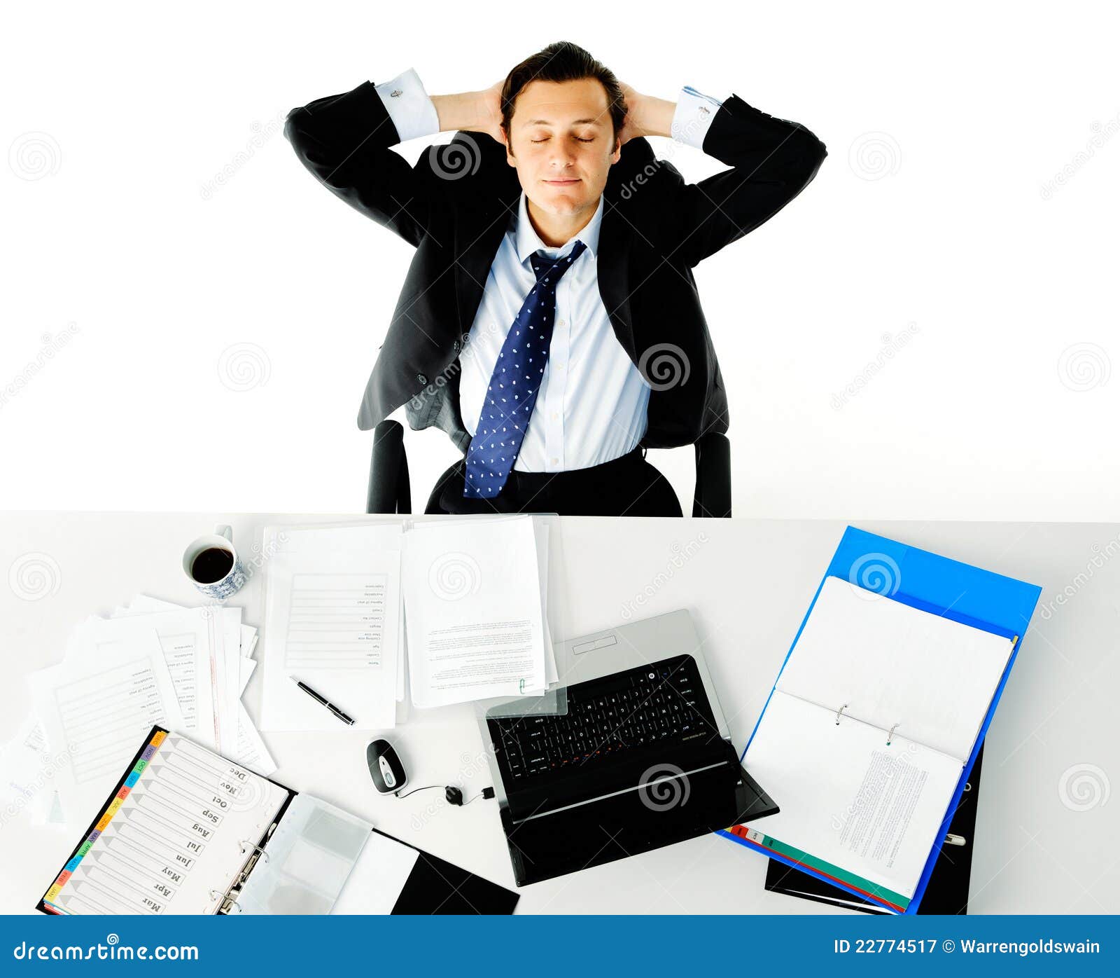 Office desk worker stock image. Image of lazy, device - 22774517
