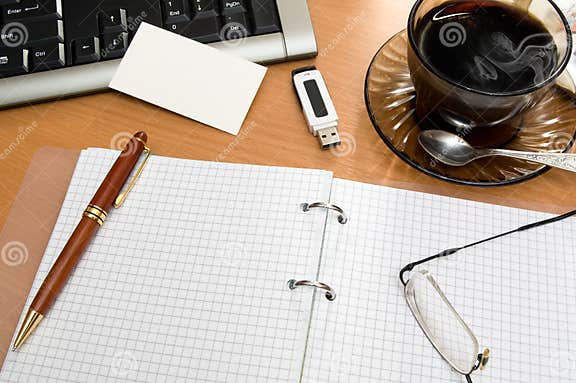 Office desktop stock photo. Image of keyboard, office - 11180100