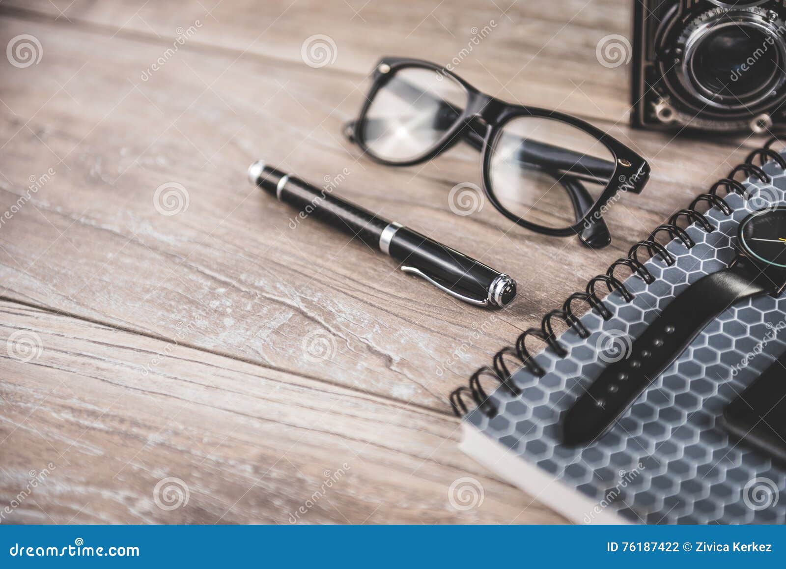 Office Desktop with Personal Items Stock Photo - Image of glasses, copy ...