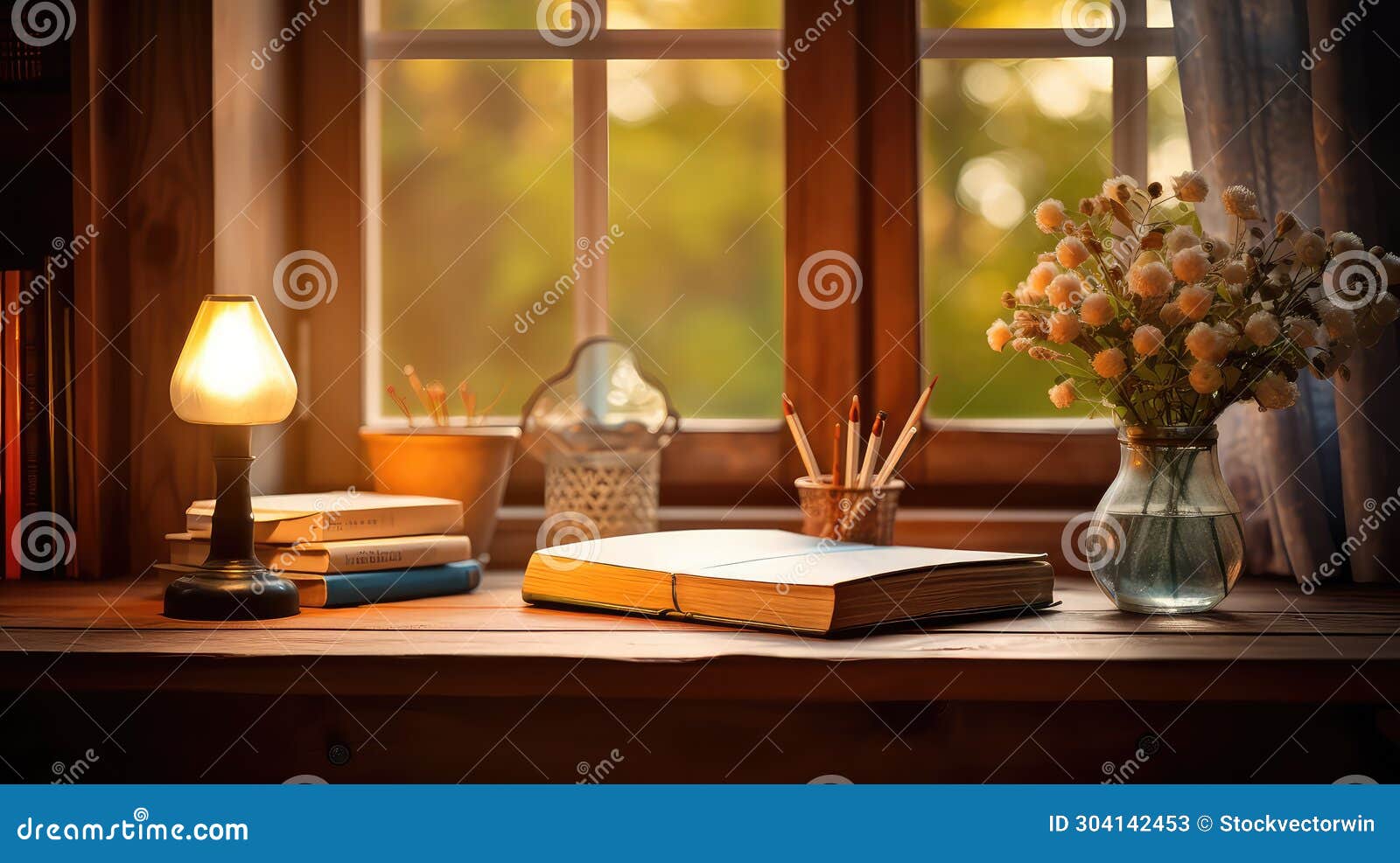 Office Desktop Table Background Stock Illustration - Illustration of ...