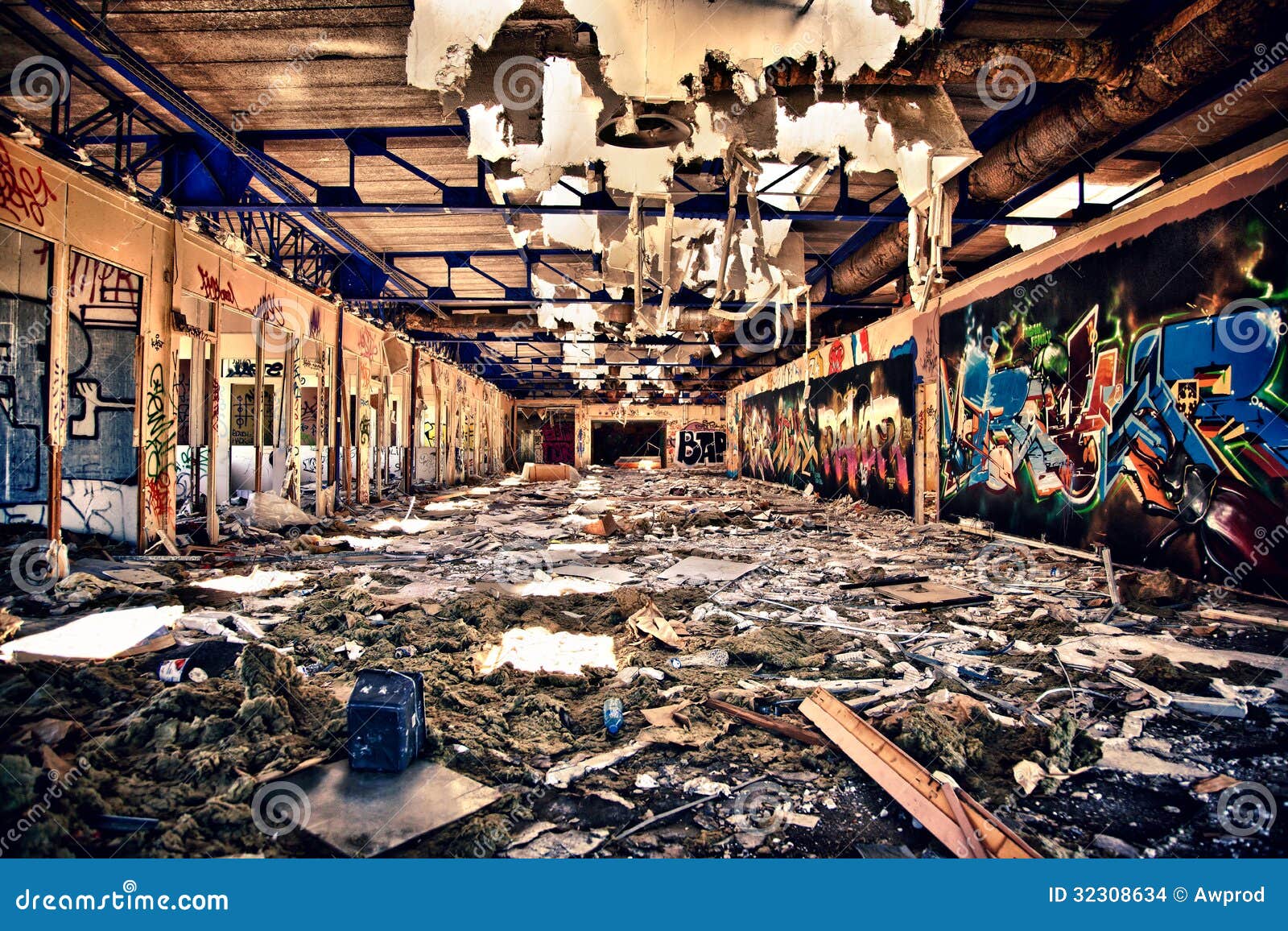 Office devastated stock photo. Image of architecture - 32308634