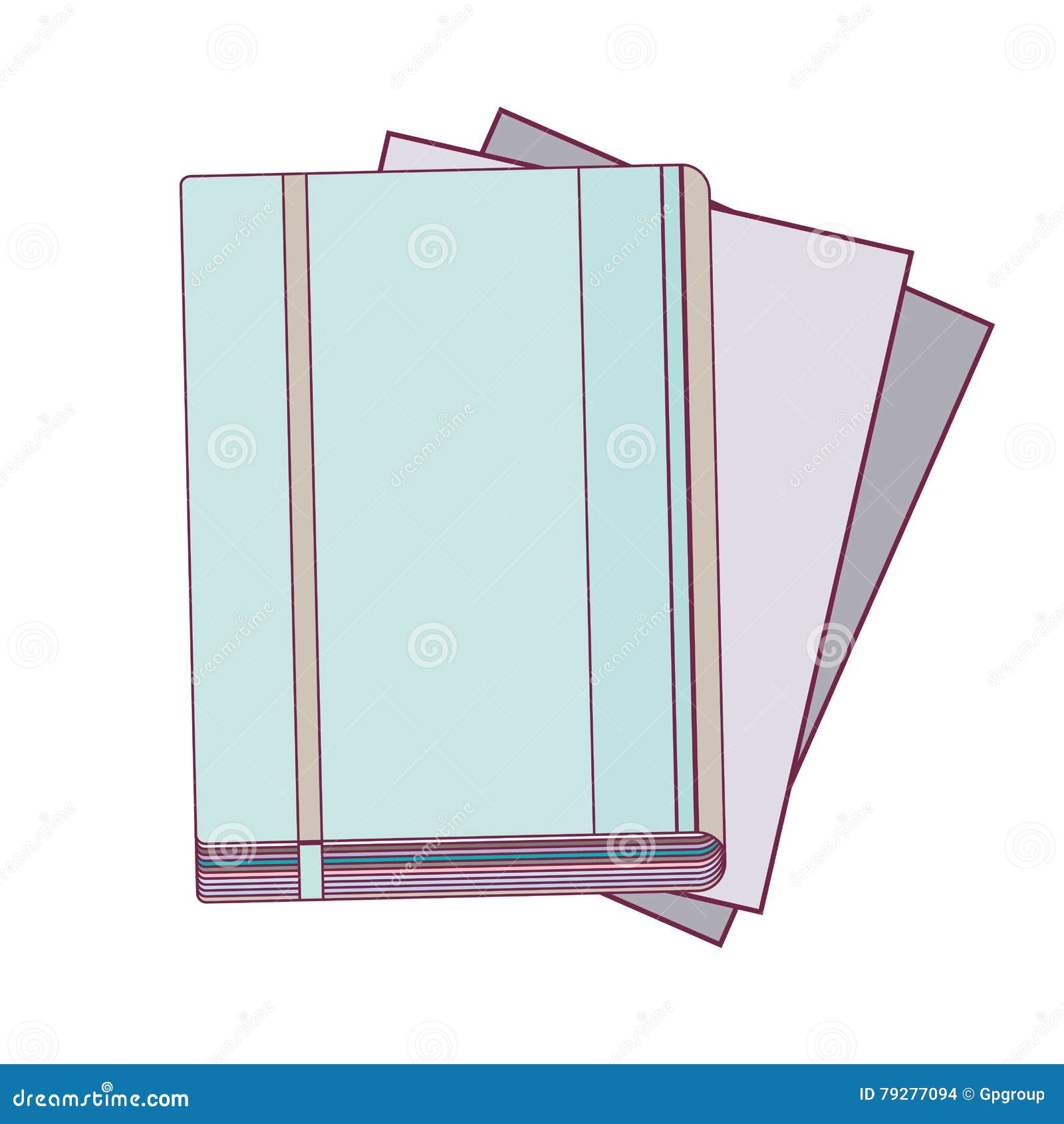 Office Diary with Multiple Sheets Stock Vector - Illustration of ...