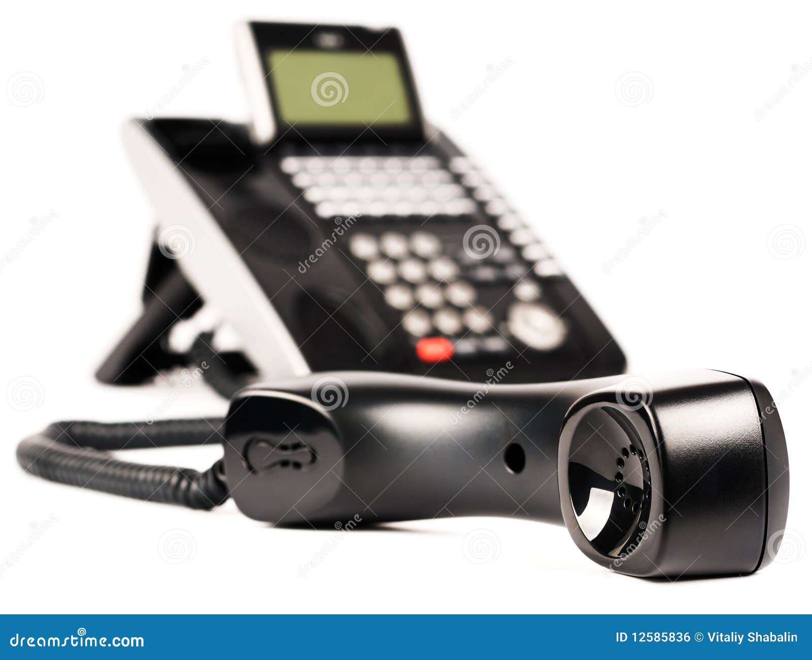 Office Digital Telephone Off-hook Stock Photo - Image of background ...