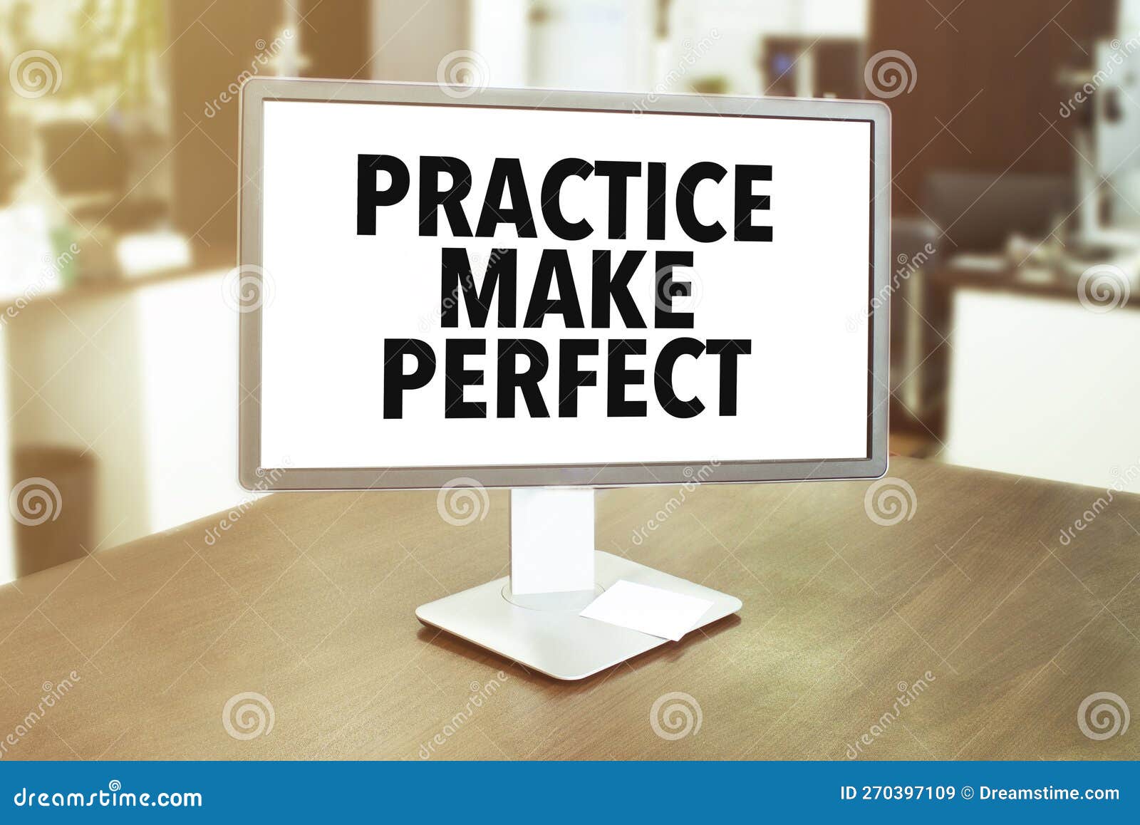 Office and Display with Text Practice Make Perfect Stock Image - Image ...