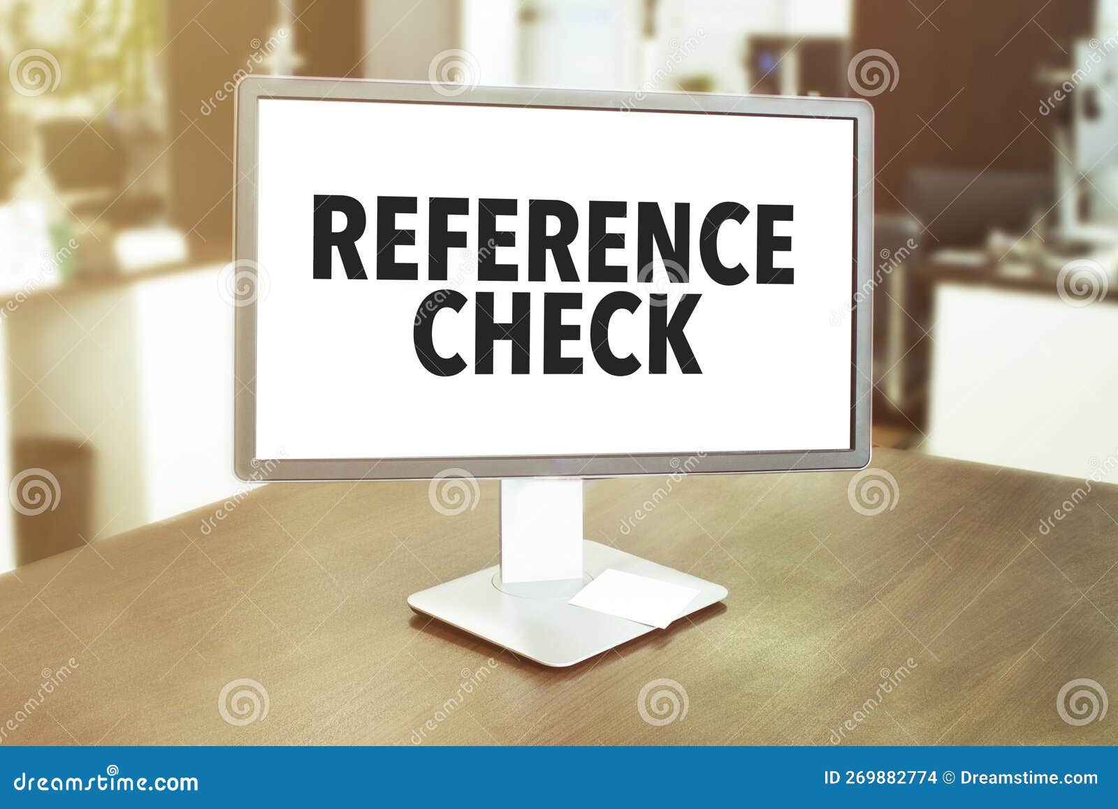 Office and Display with Text REFERENCE CHECKS Stock Photo - Image of ...