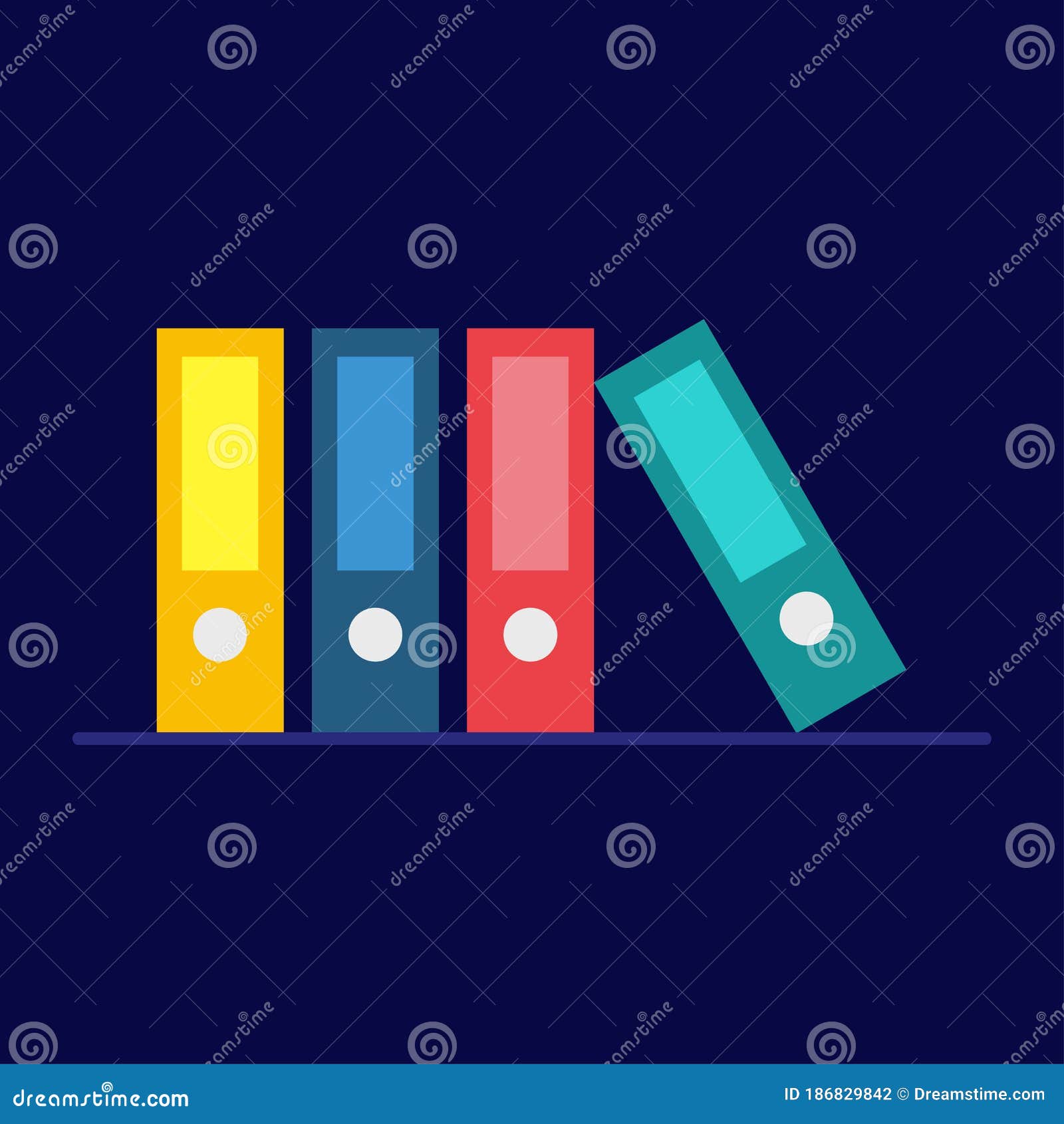 Office Document File Icon, Color File Folder, Vector, Illustration ...