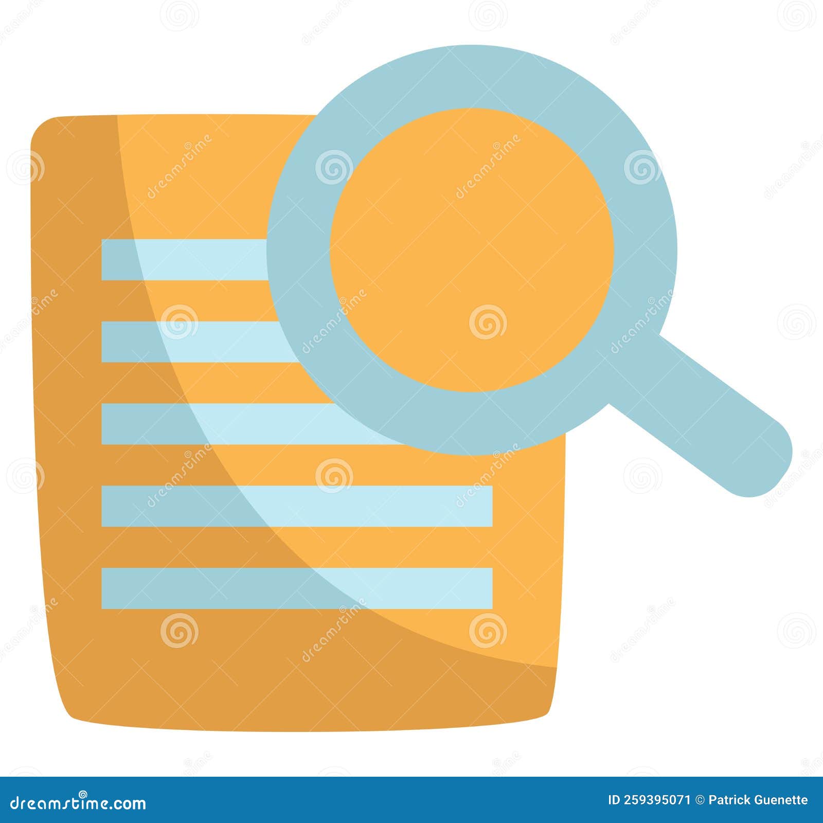 Office Document Search, Icon Stock Vector - Illustration of black ...