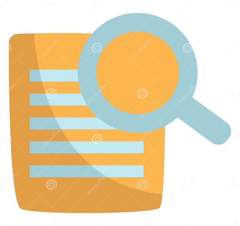 Office Document Search, Icon Stock Vector - Illustration of black ...