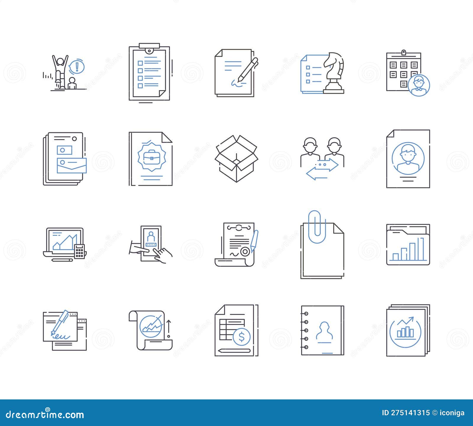 Office Documentation Outline Icons Collection Office Documentation