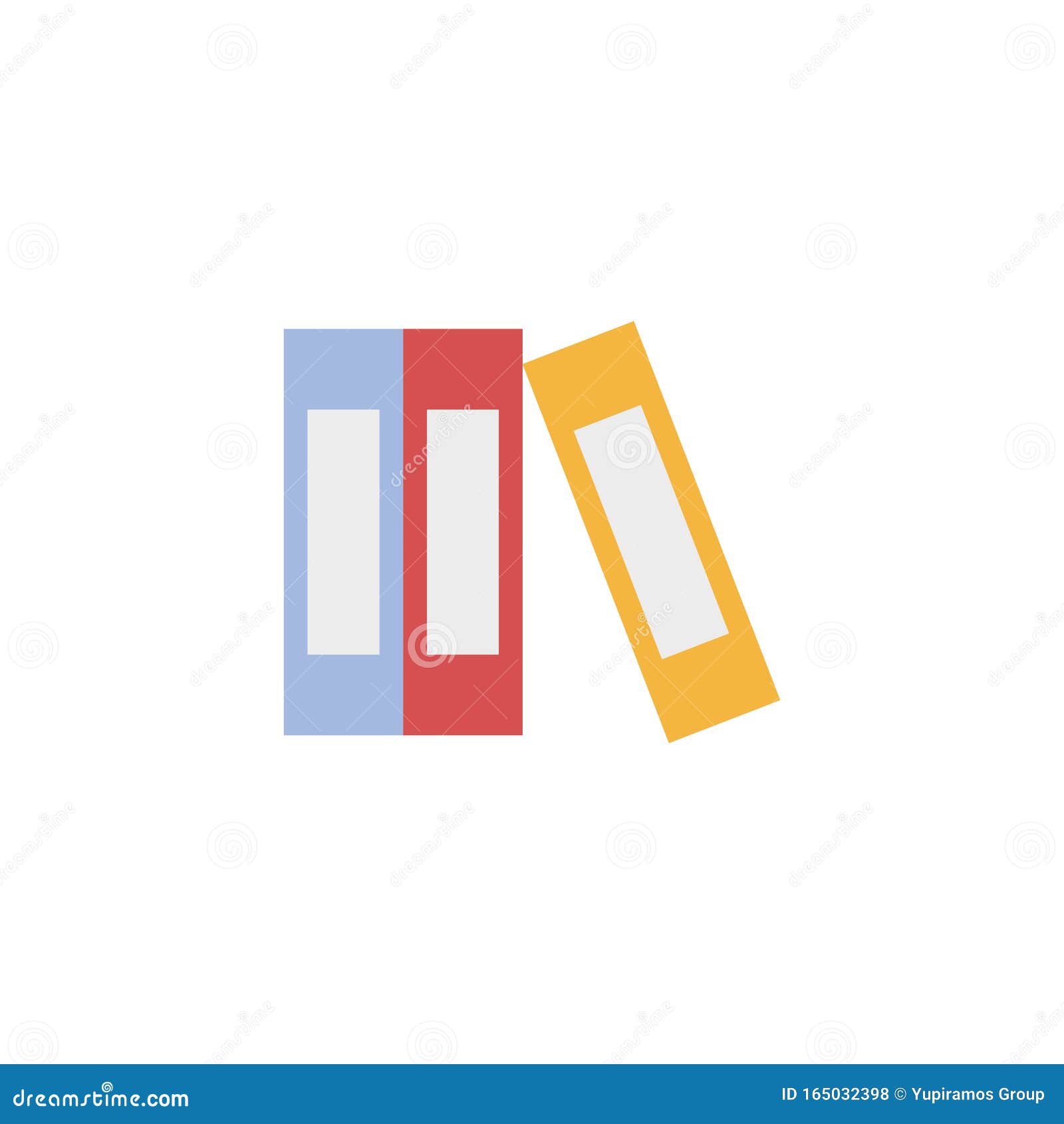 Office Documents Books File Flat Style Stock Vector - Illustration of ...