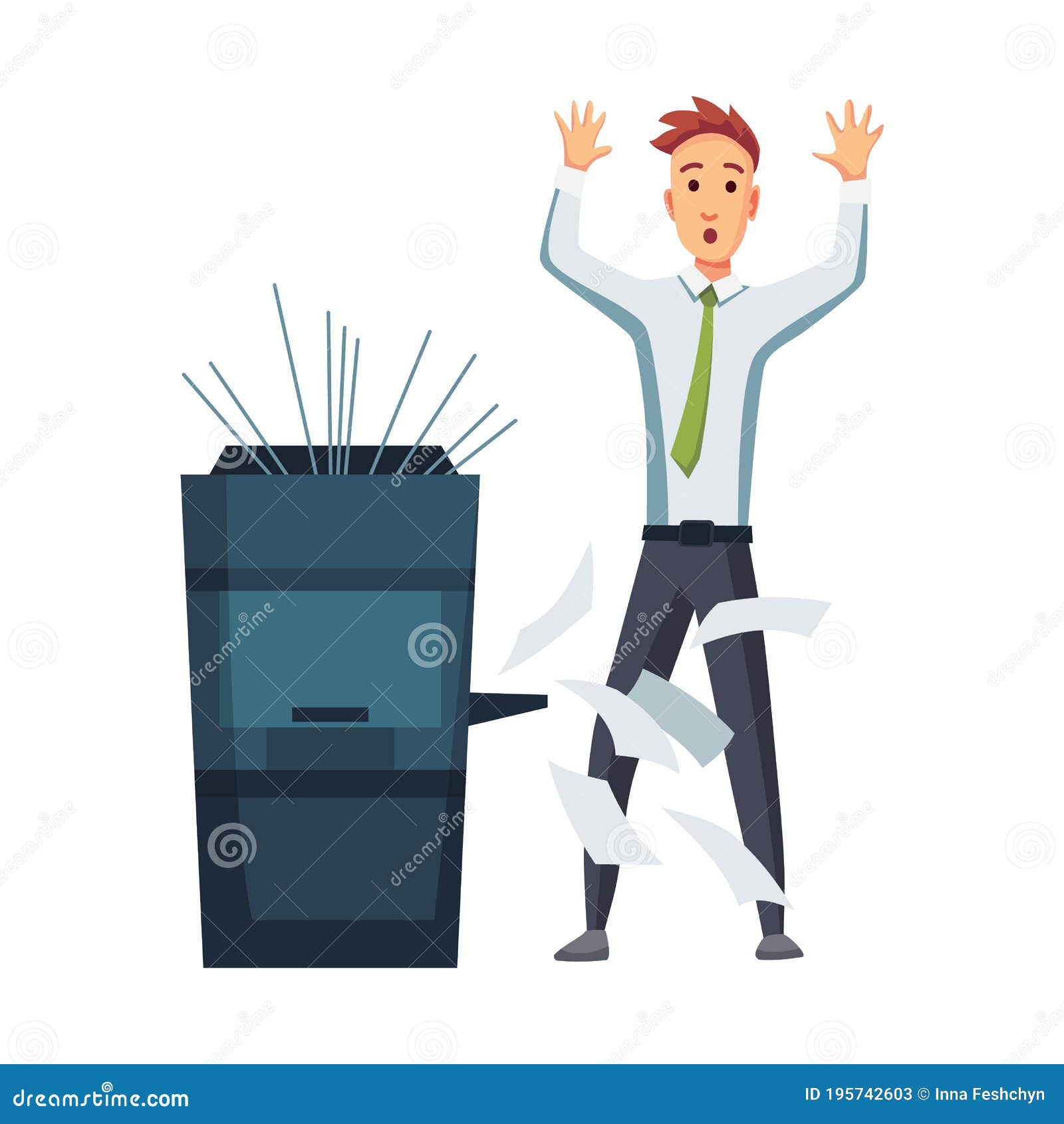 Office Documents Copier. Office Worker Prints Documents on the Copier ...