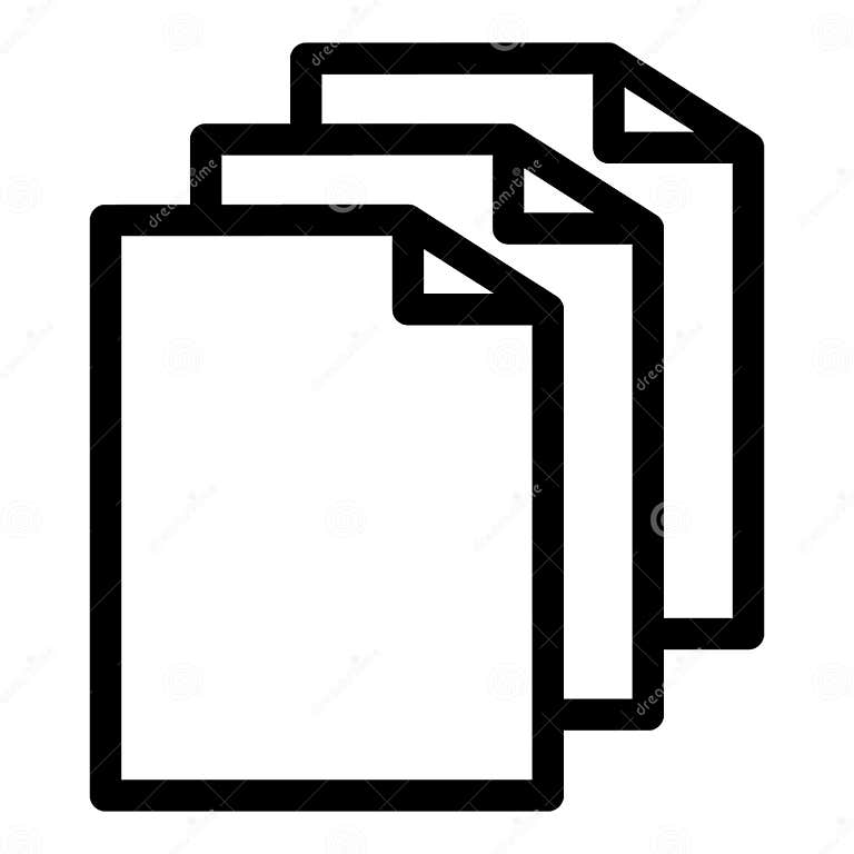 Office Documents Icon, Outline Style Stock Vector - Illustration of ...