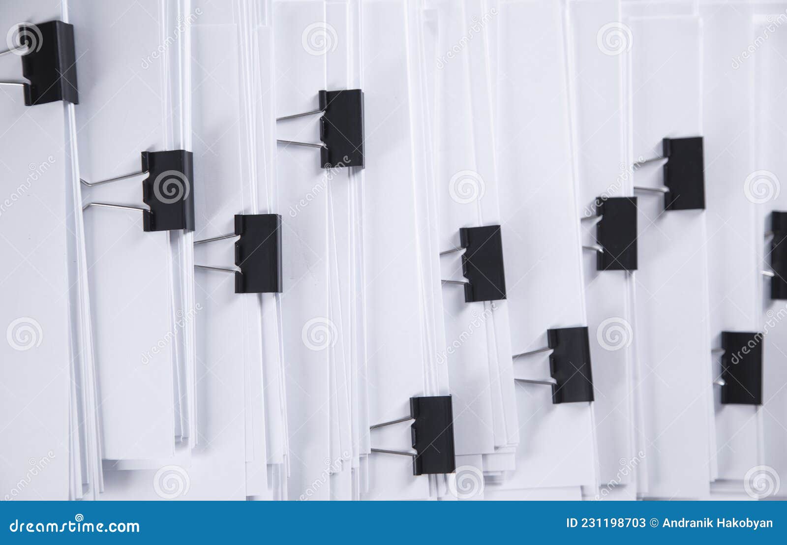 Office Documents with a Paper Clips Stock Image - Image of datum ...