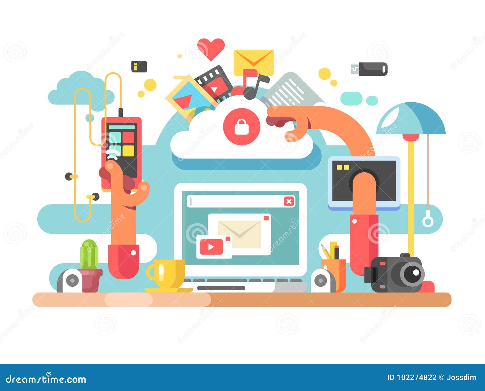 Office documents workflow stock vector. Illustration of creative ...