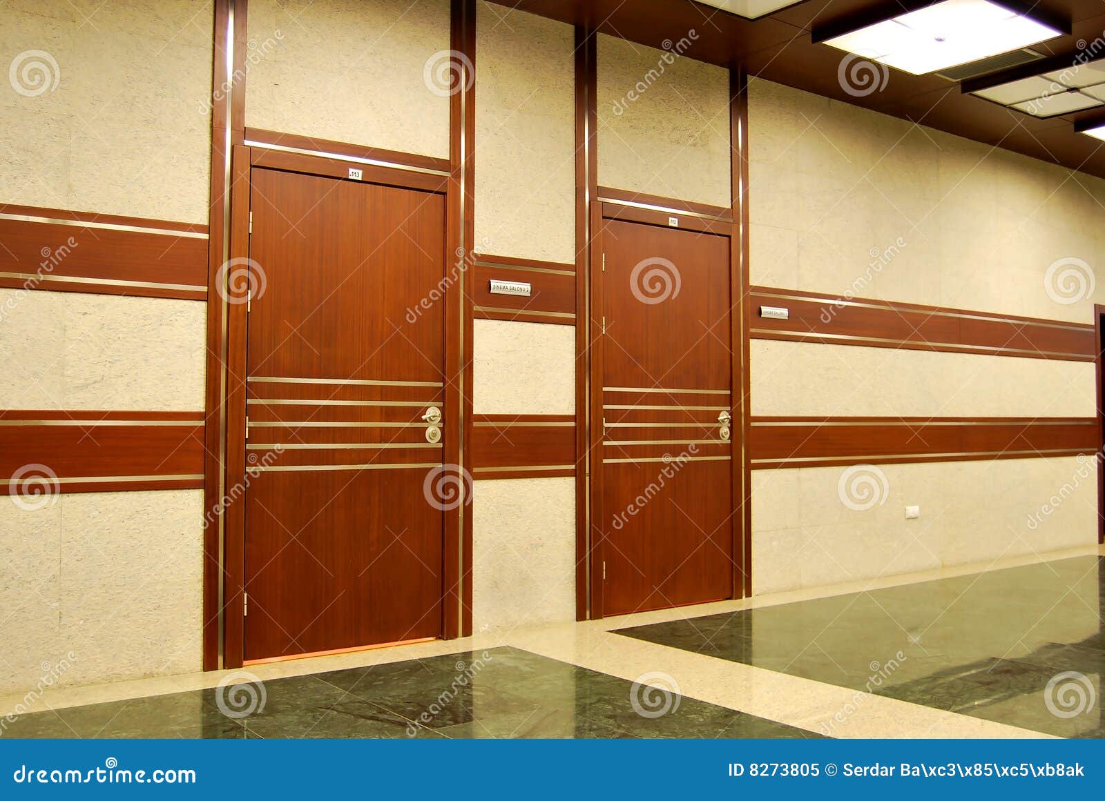 Office doors stock image. Image of chandeliers, ceilings - 8273805