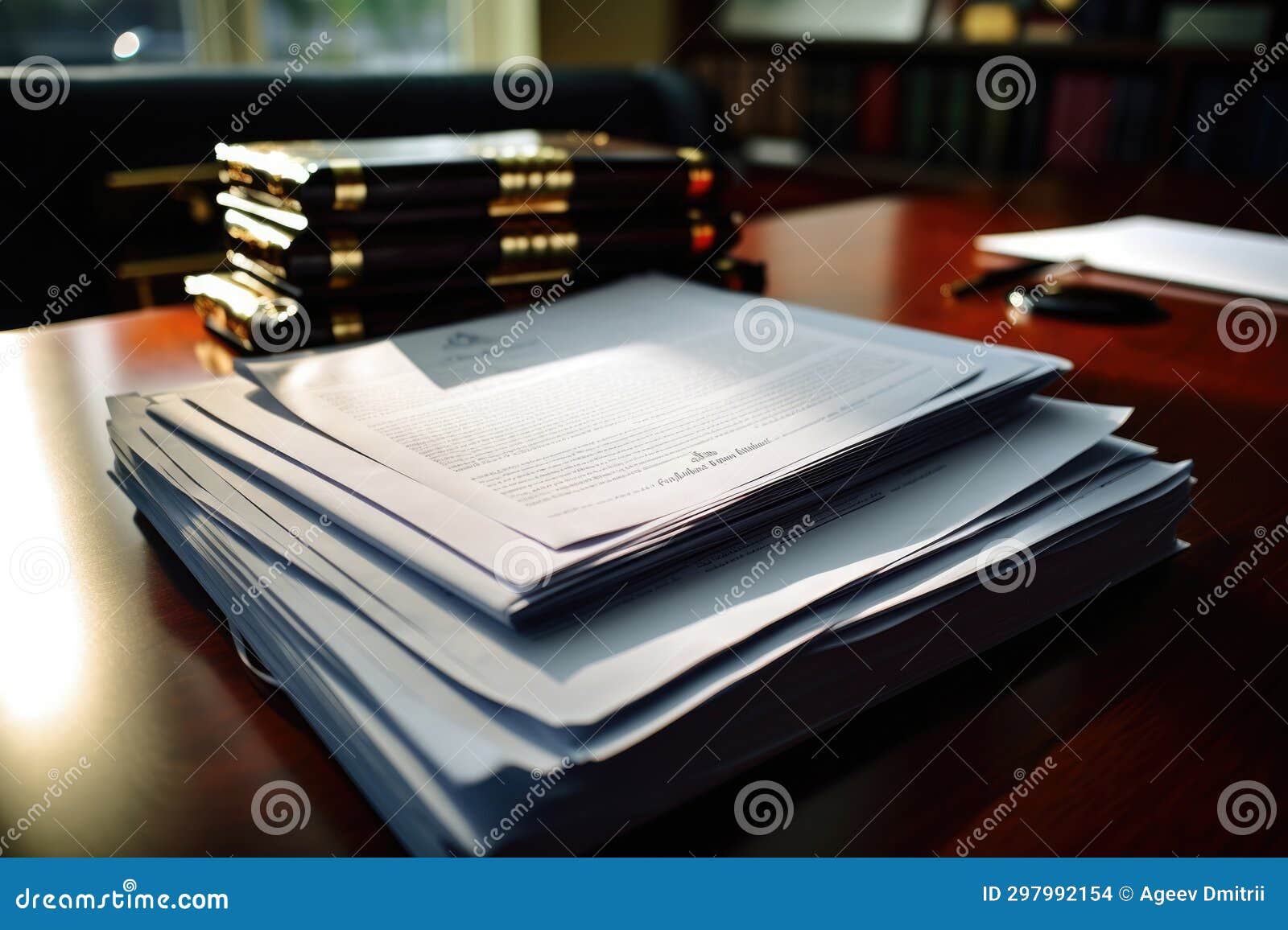 Office Education Information Paper File Desk Document Work Book Pile ...