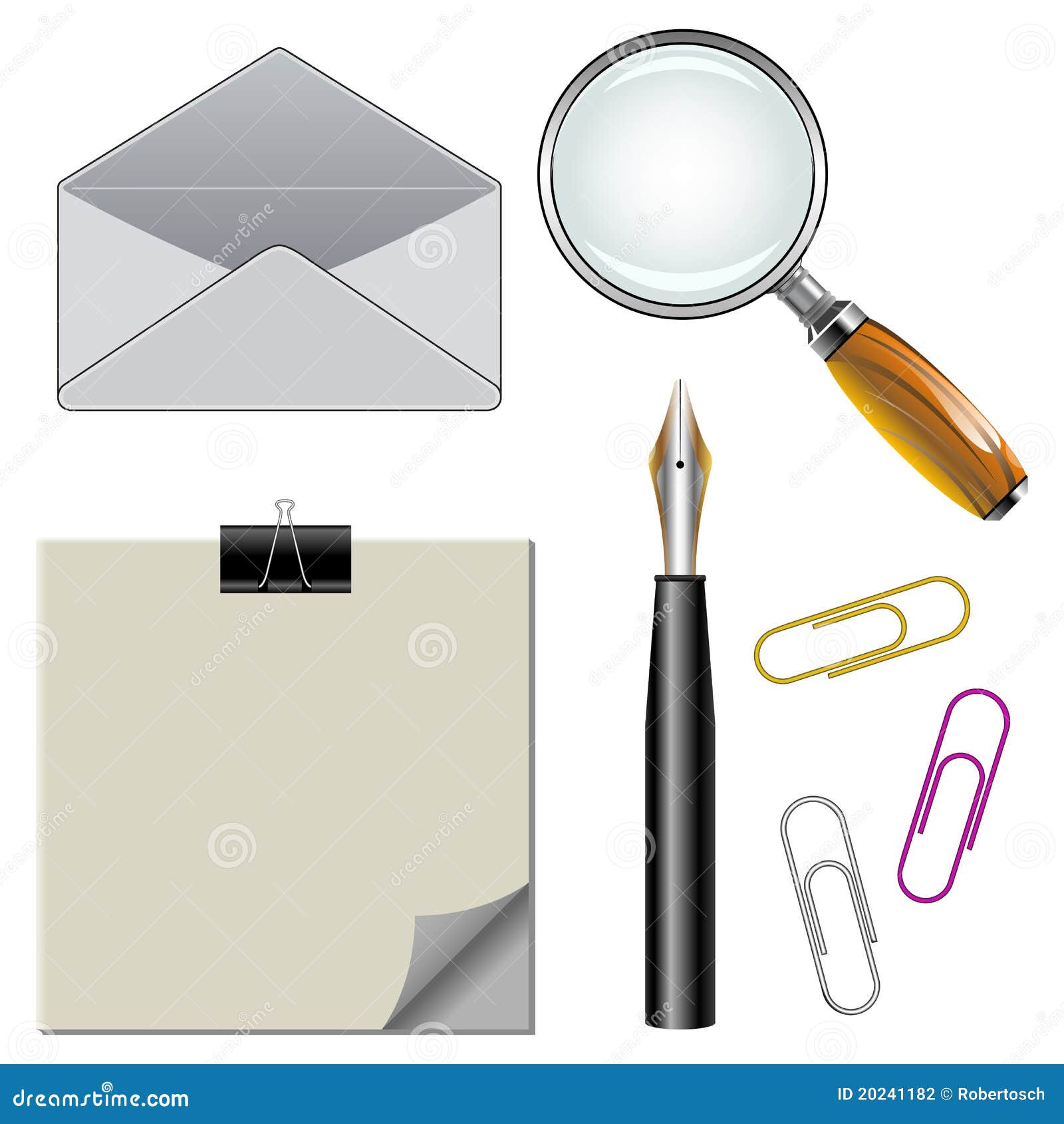 Office elements stock vector. Illustration of communication - 20241182