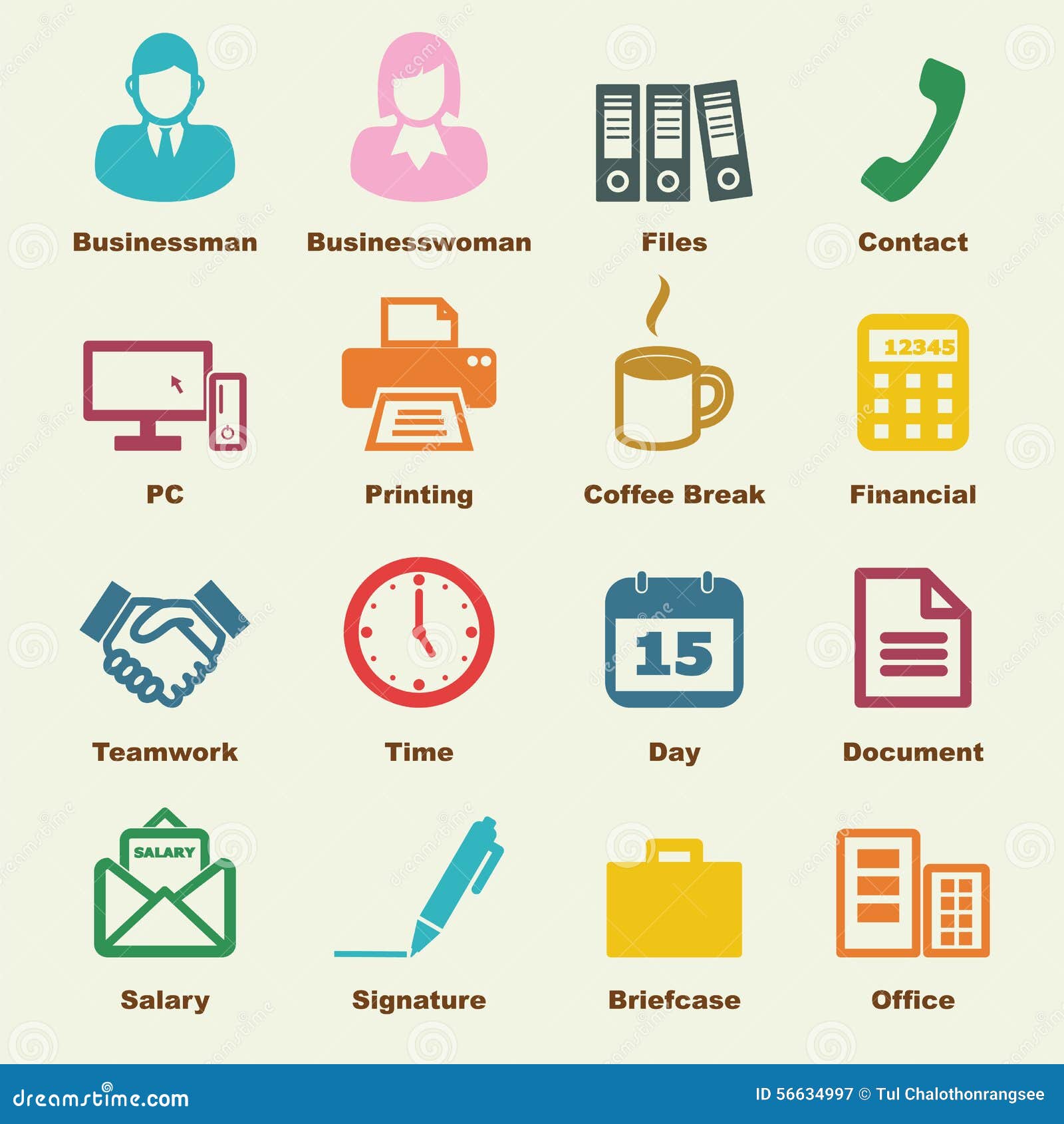 Office elements stock vector. Illustration of businesswoman - 56634997