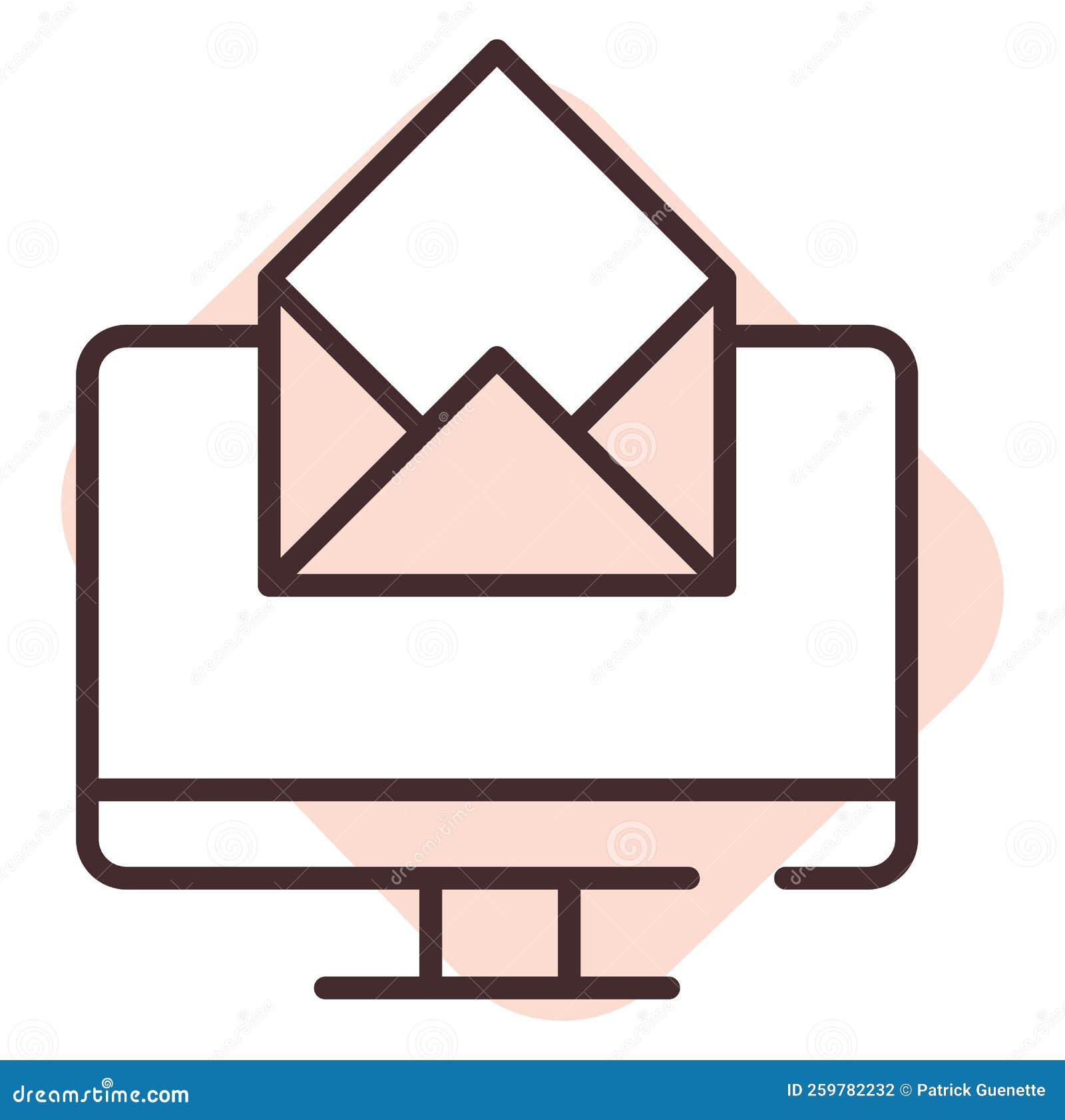 Office emailing, icon stock vector. Illustration of paper - 259782232