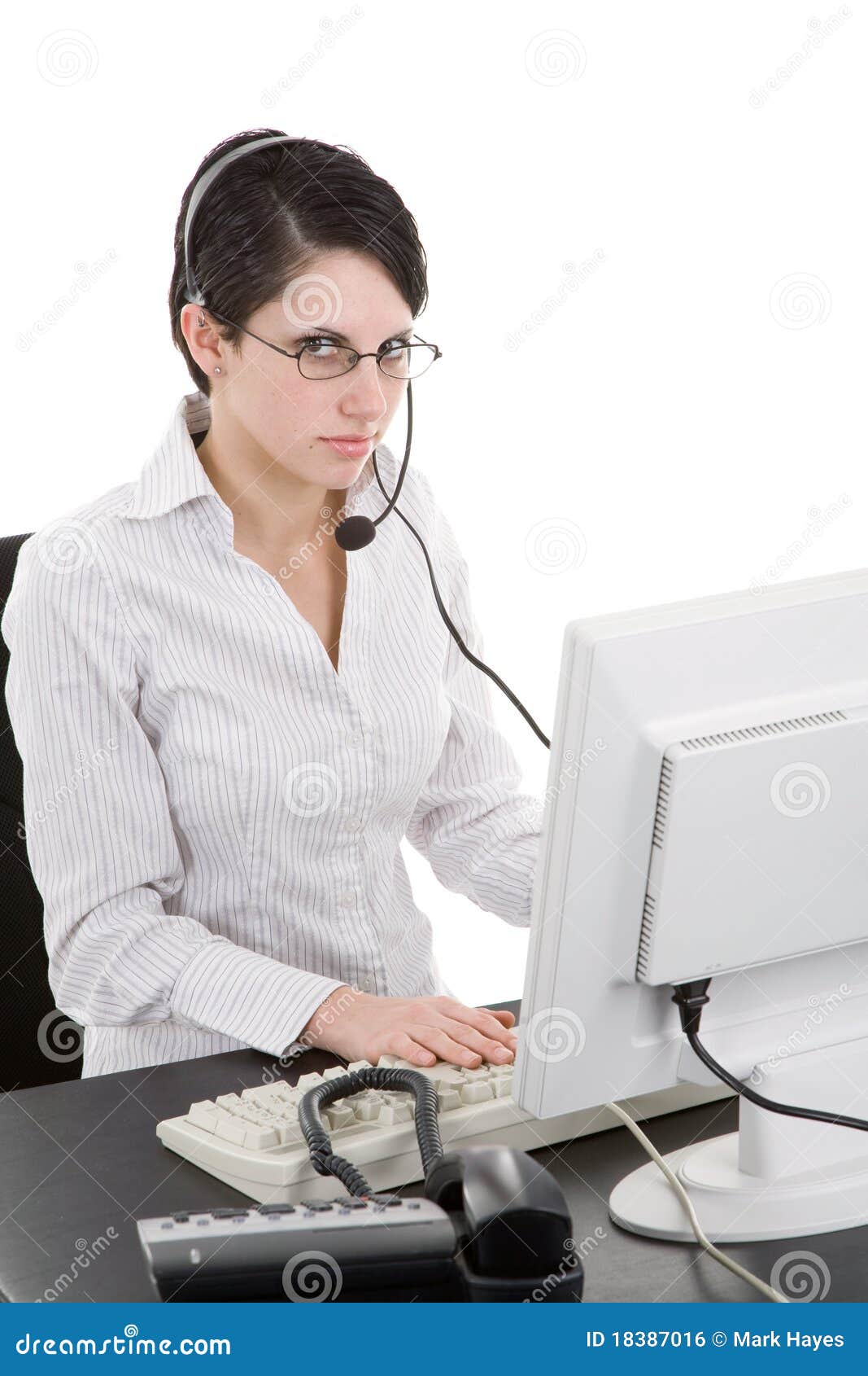 Office Employee stock photo. Image of glasses, professional - 18387016