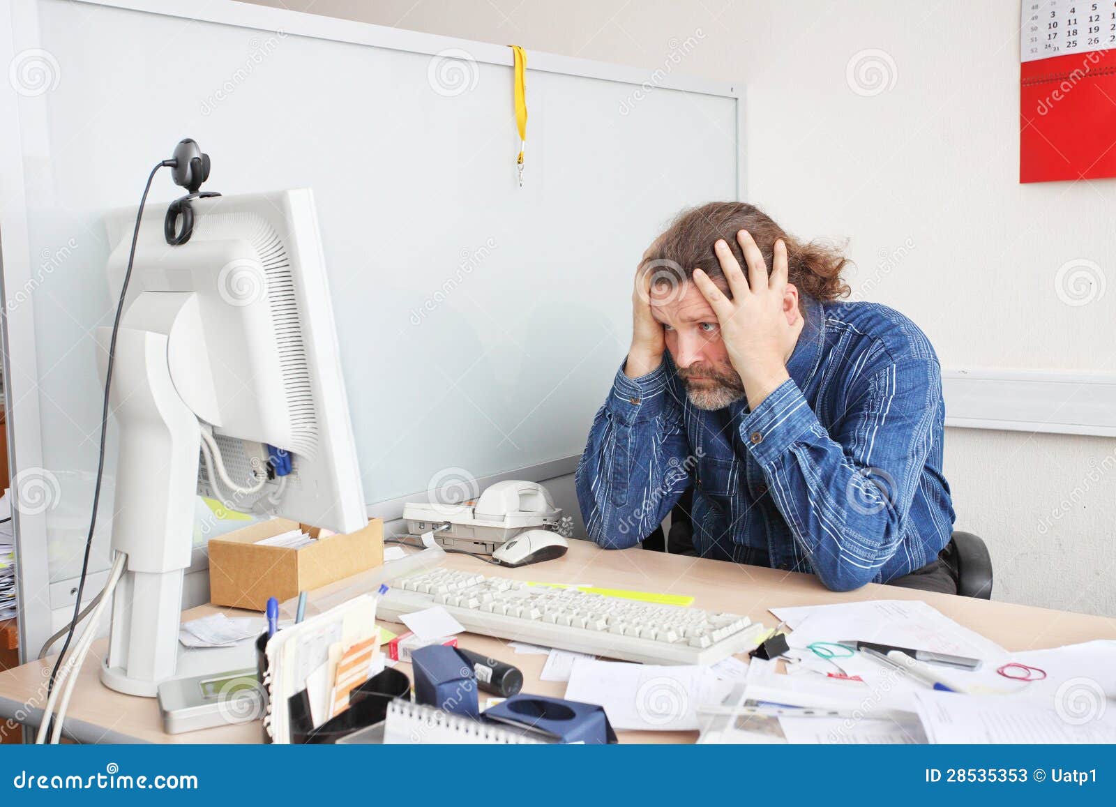 Office employee stock image. Image of head, employee - 28535353