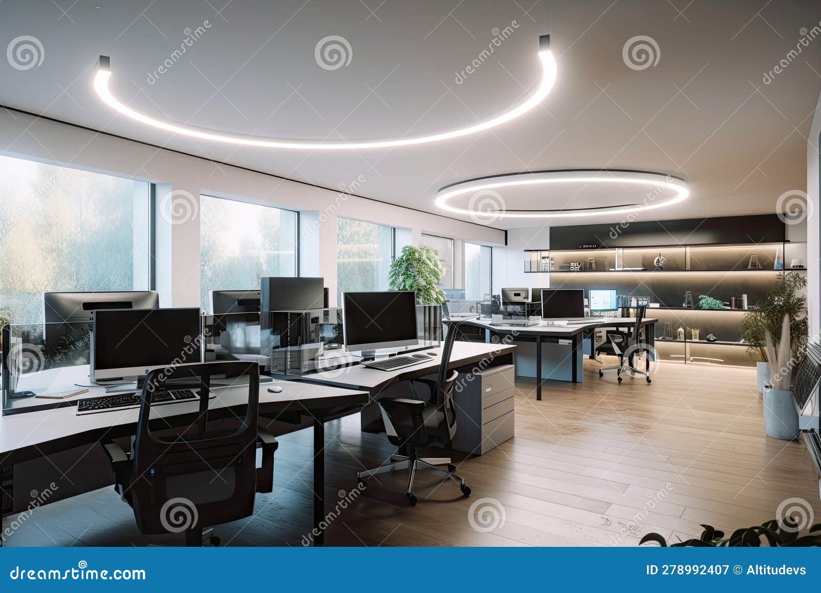 Office Environment with Sensor-controlled Lighting, Temperature and ...