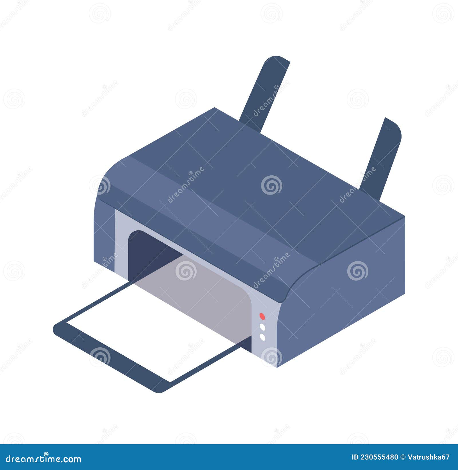 Office Equipment for Copy or Print Document Stock Vector - Illustration ...