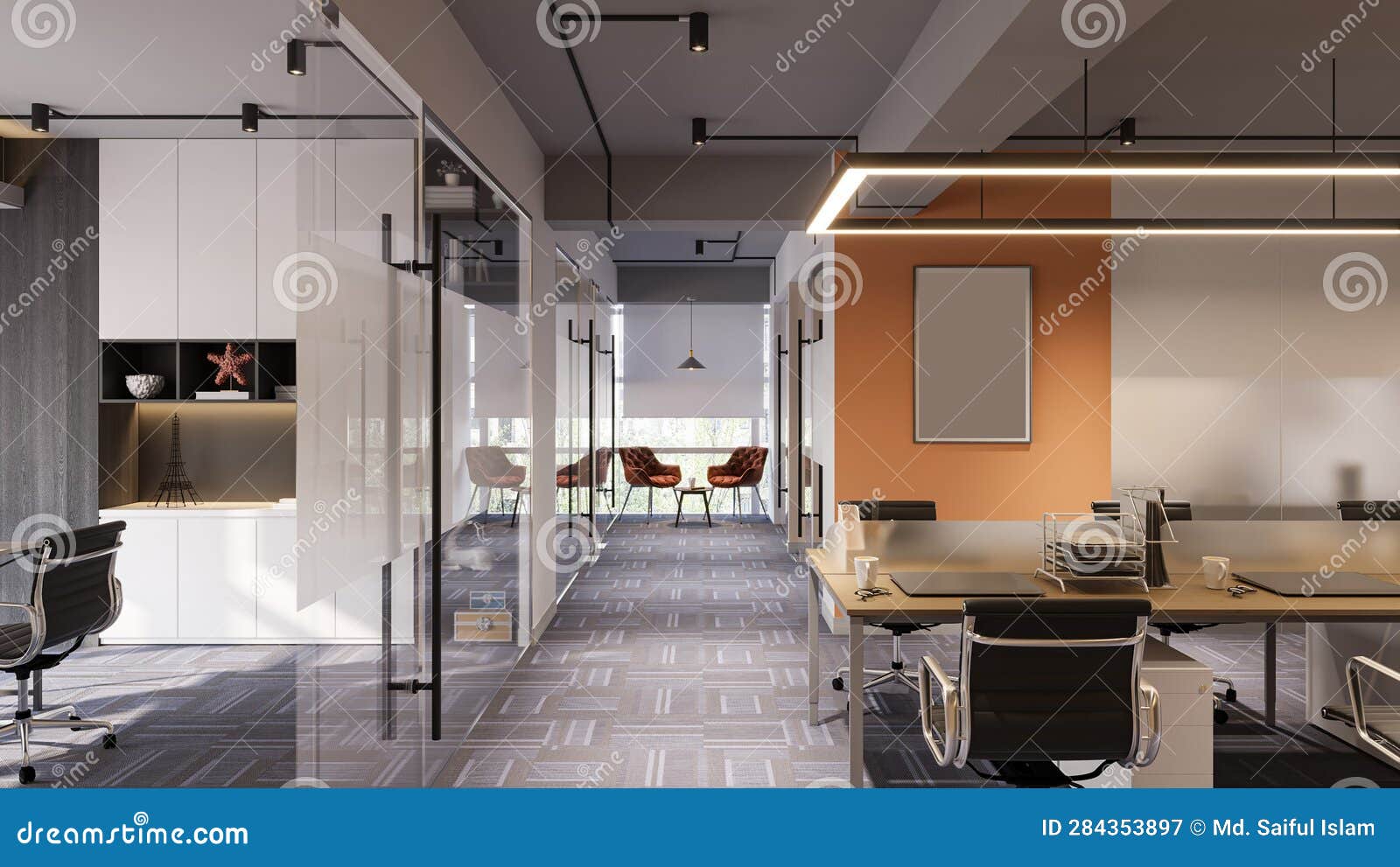Office Evolution Transforming Traditional Work Spaces Stock Image ...