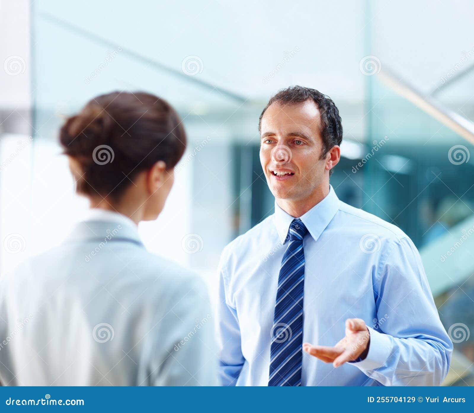 An Office Executive Having a Conversation with His Team Leader ...