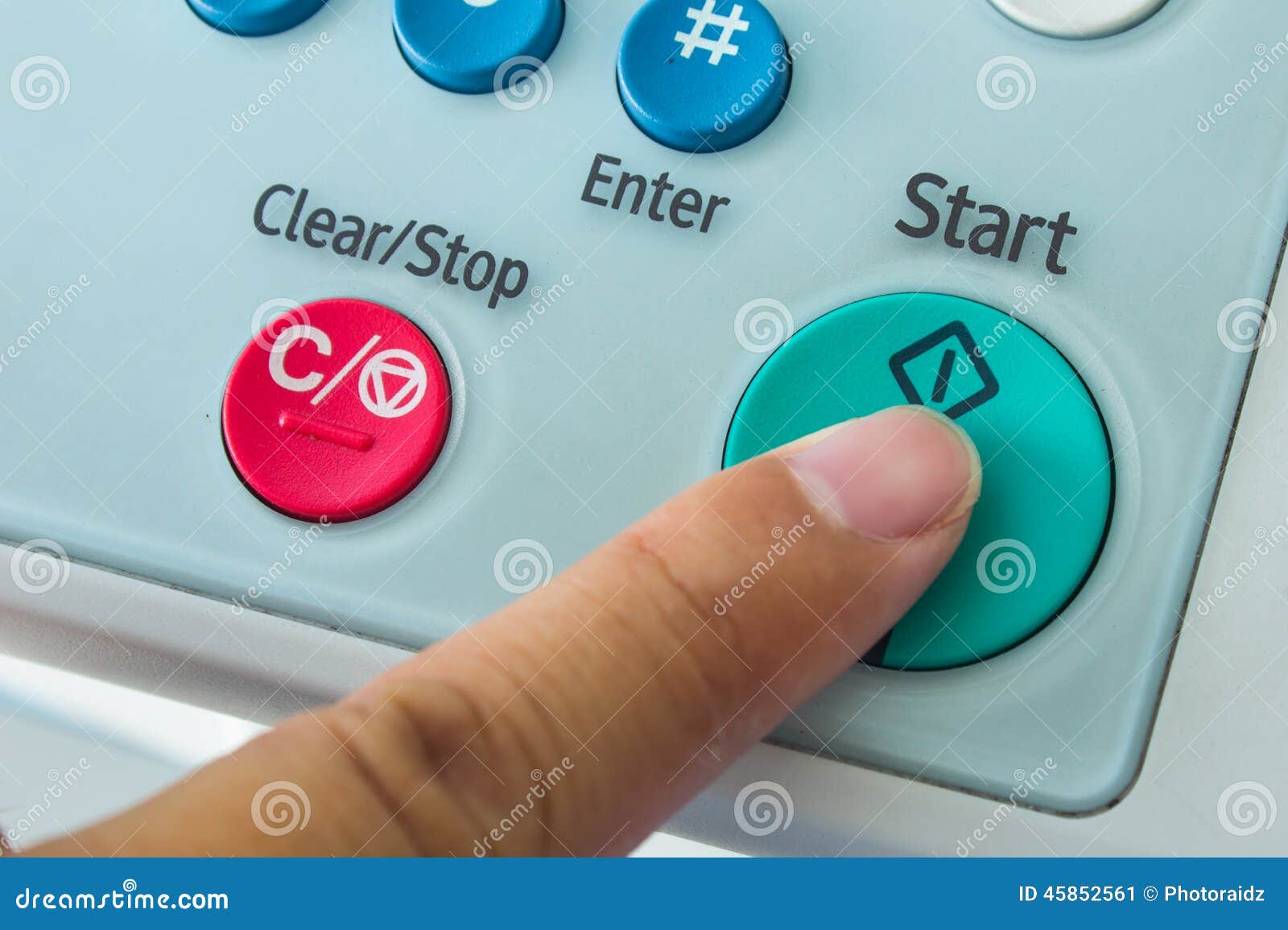 Office , Fax, Copy Machine, Start Button Close Up Stock Image - Image ...