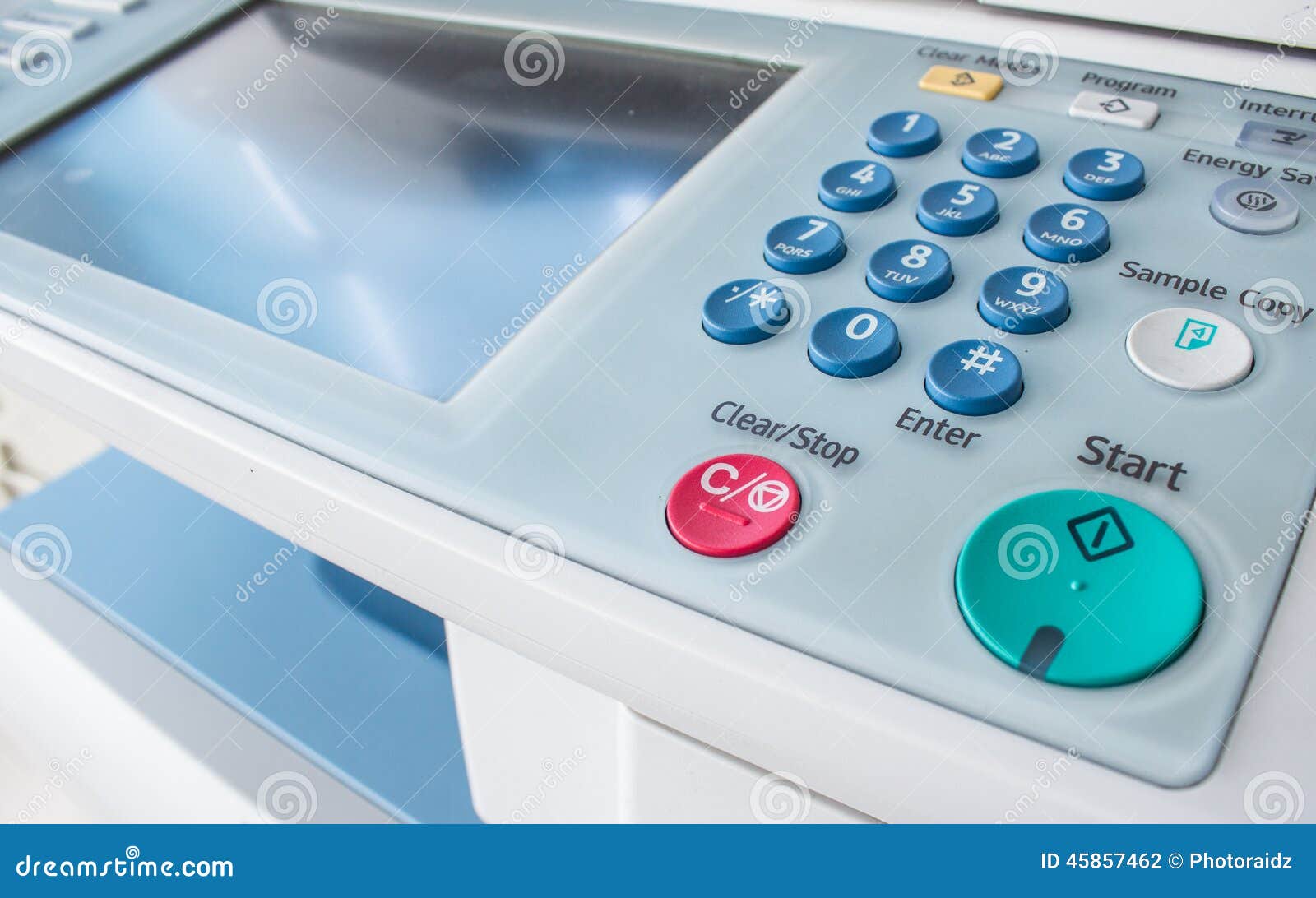 Office , Fax, Copy Machine, Start Button Close Up Stock Photo - Image ...