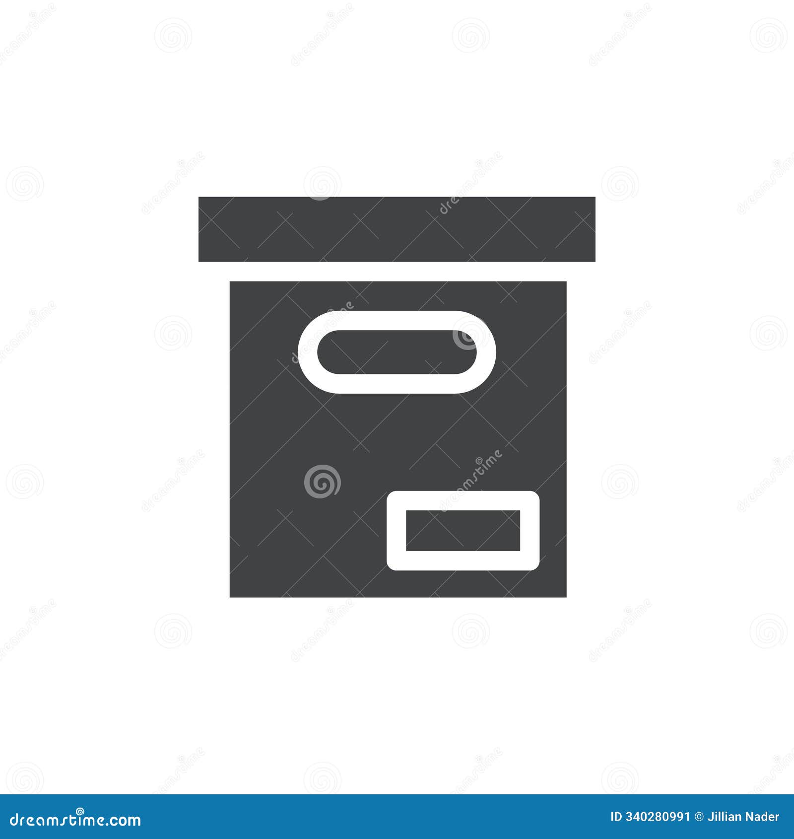 Office File Box Icon Simple Vector Symbol Stock Vector - Illustration ...