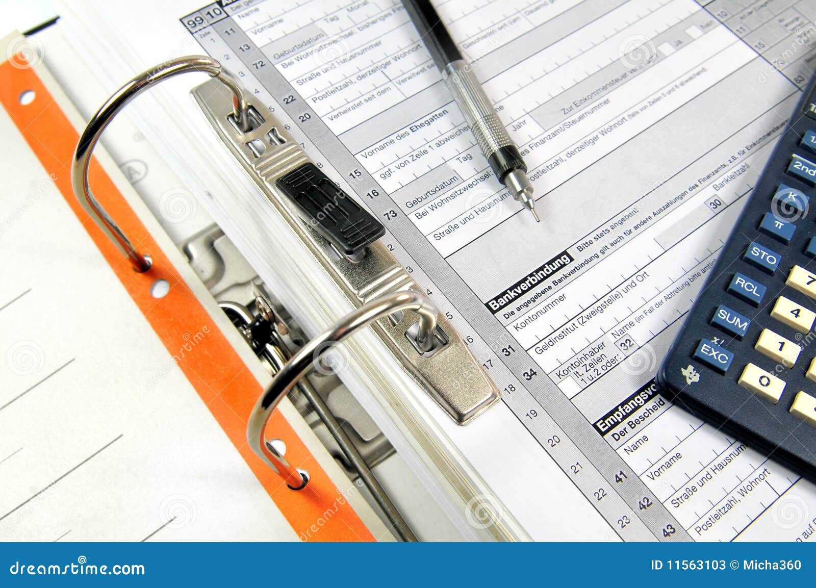 Office file with documents stock image. Image of paper - 11563103