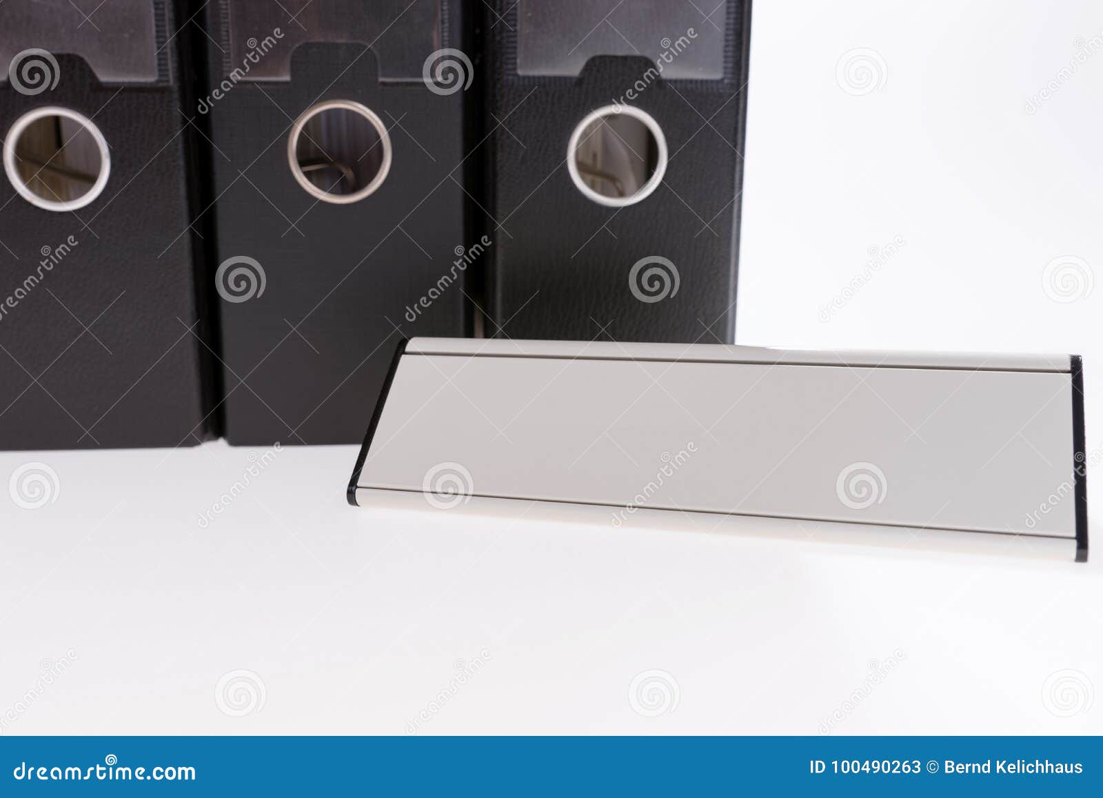 Office with File Folder and Blank Sign Stock Image - Image of ...