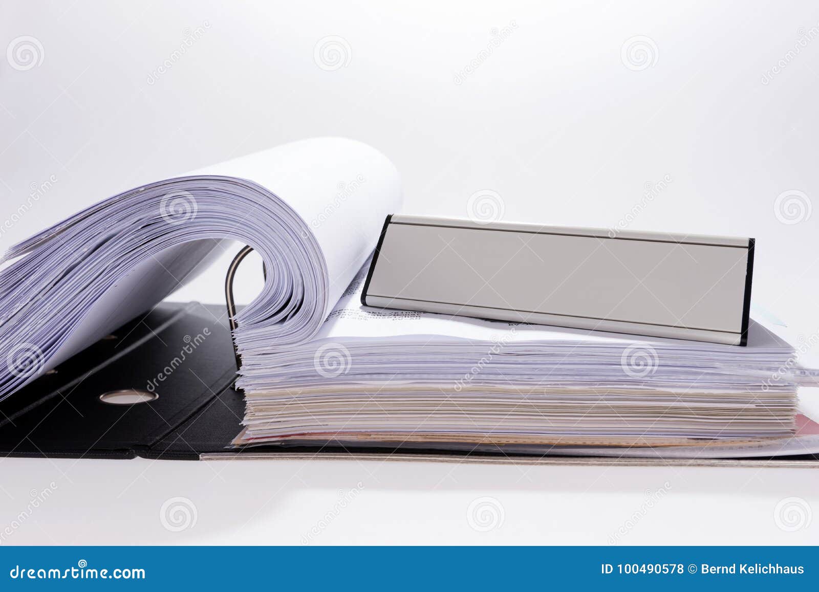 Office with File Folder and Blank Sign Stock Photo - Image of dossier ...