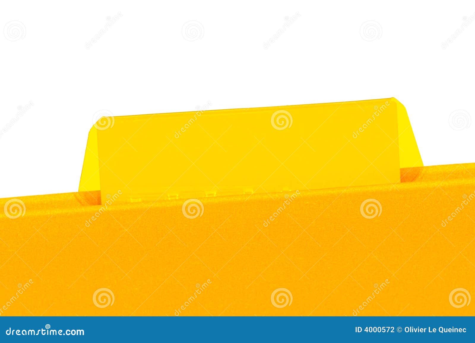 Office File Folder with Empty Blank Tab for Text Stock Photo - Image of ...