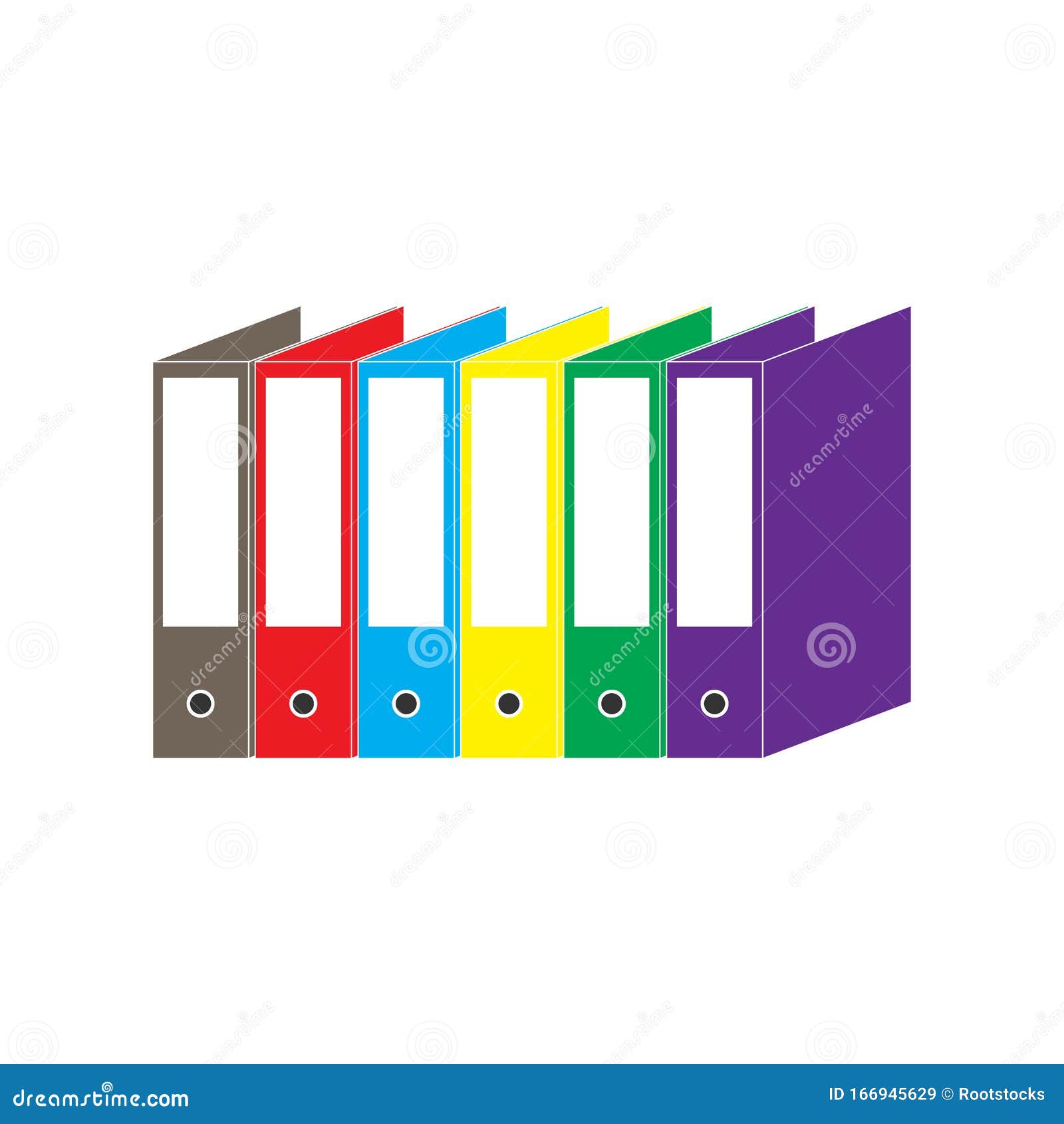 Office file folders stock vector. Illustration of accounting - 166945629