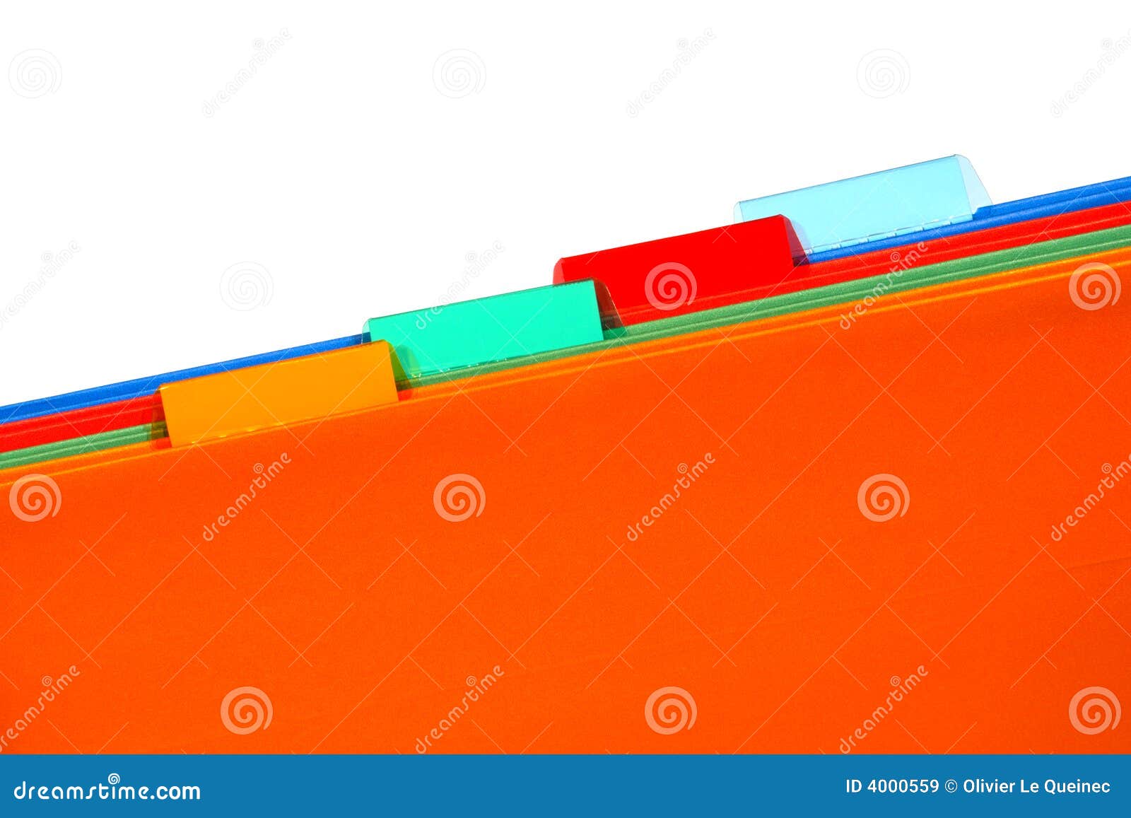 Office File Folders With Empty Blank Tabs For Text Stock Image Image Of Folder Color 4000559