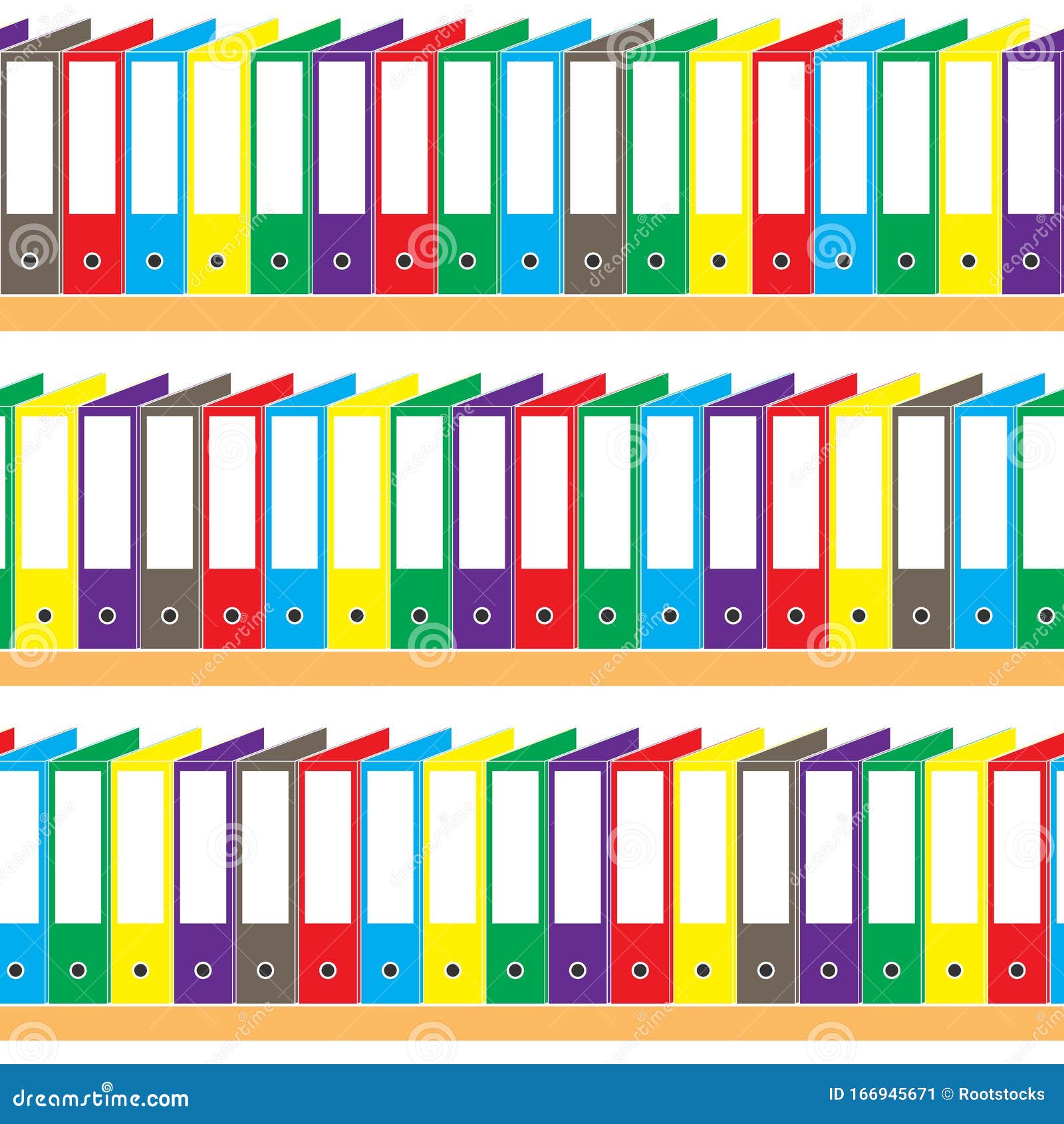 Office File Folders Seamless Pattern Stock Vector - Illustration of ...