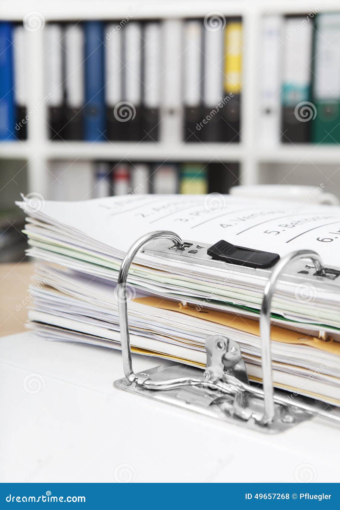 Office with files stock photo. Image of information, ring - 49657268