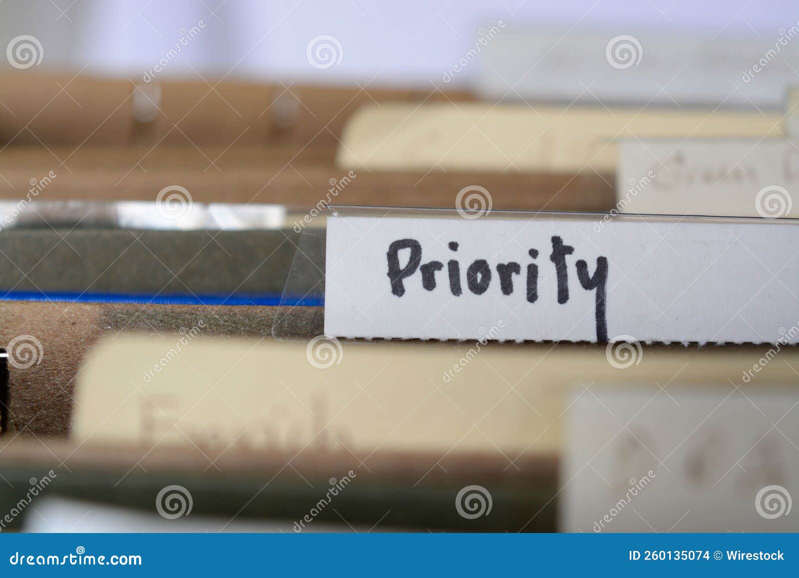 Office Files and Documents Labeled As "priority" Stock Photo - Image of ...