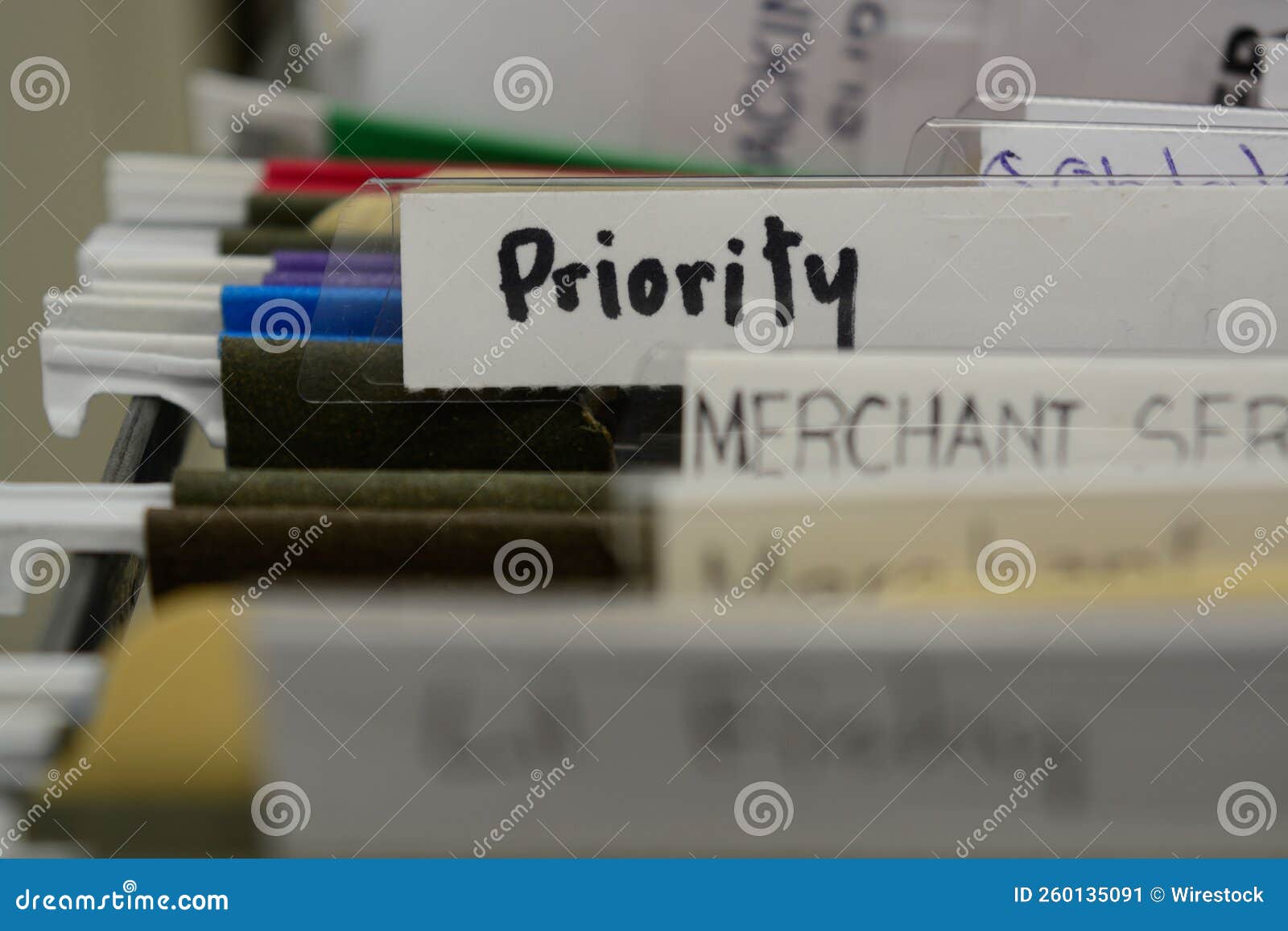 Office Files and Documents Labeled As "priority" Stock Image - Image of ...