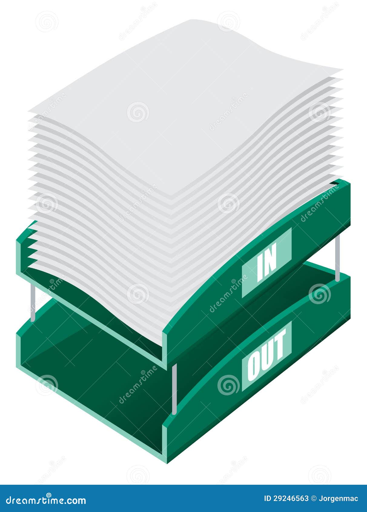 Office Filing Tray stock vector. Illustration of inbox - 29246563