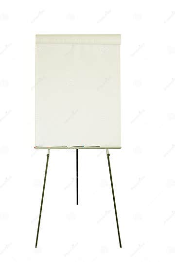 Office Flip Chart - Isolated. Stock Image - Image of flipchart, pens ...